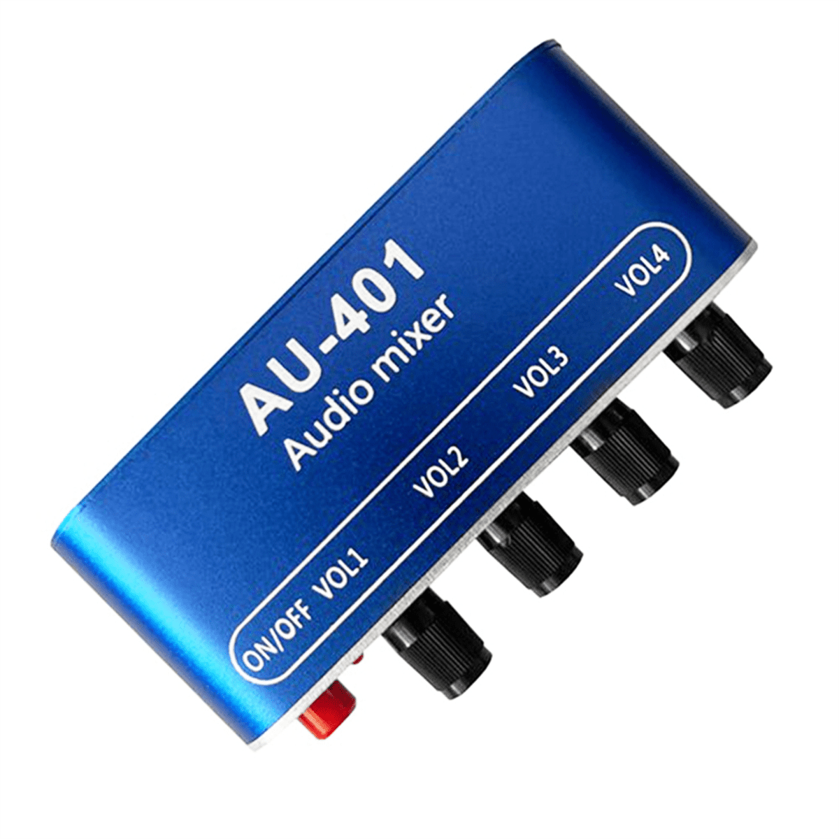 DC 5V-12V AU-401 Stereo Audio Mixer 4 Input 1 Output Individually ...