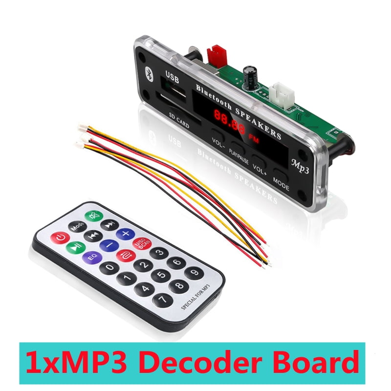 DC 5V 12V Bluetooth 5.0 MP3 WMA Decoder Board Audio Module Color Screen Support USB SD AUX FM ...
