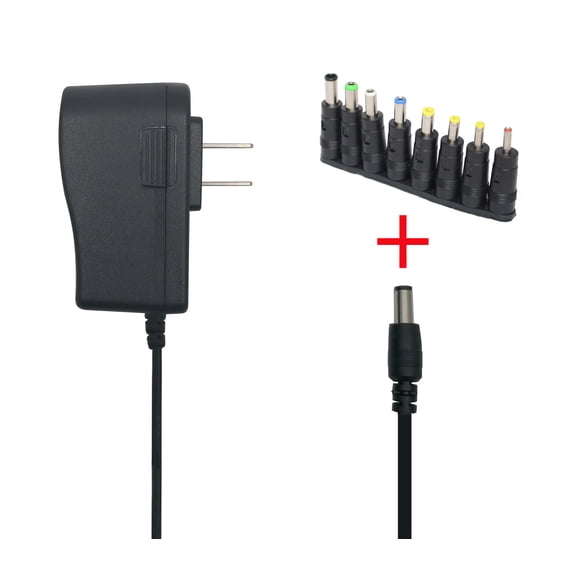 Universal DC 5V 1A Adapter with 8 Tips - Compact Charger for Home and ...
