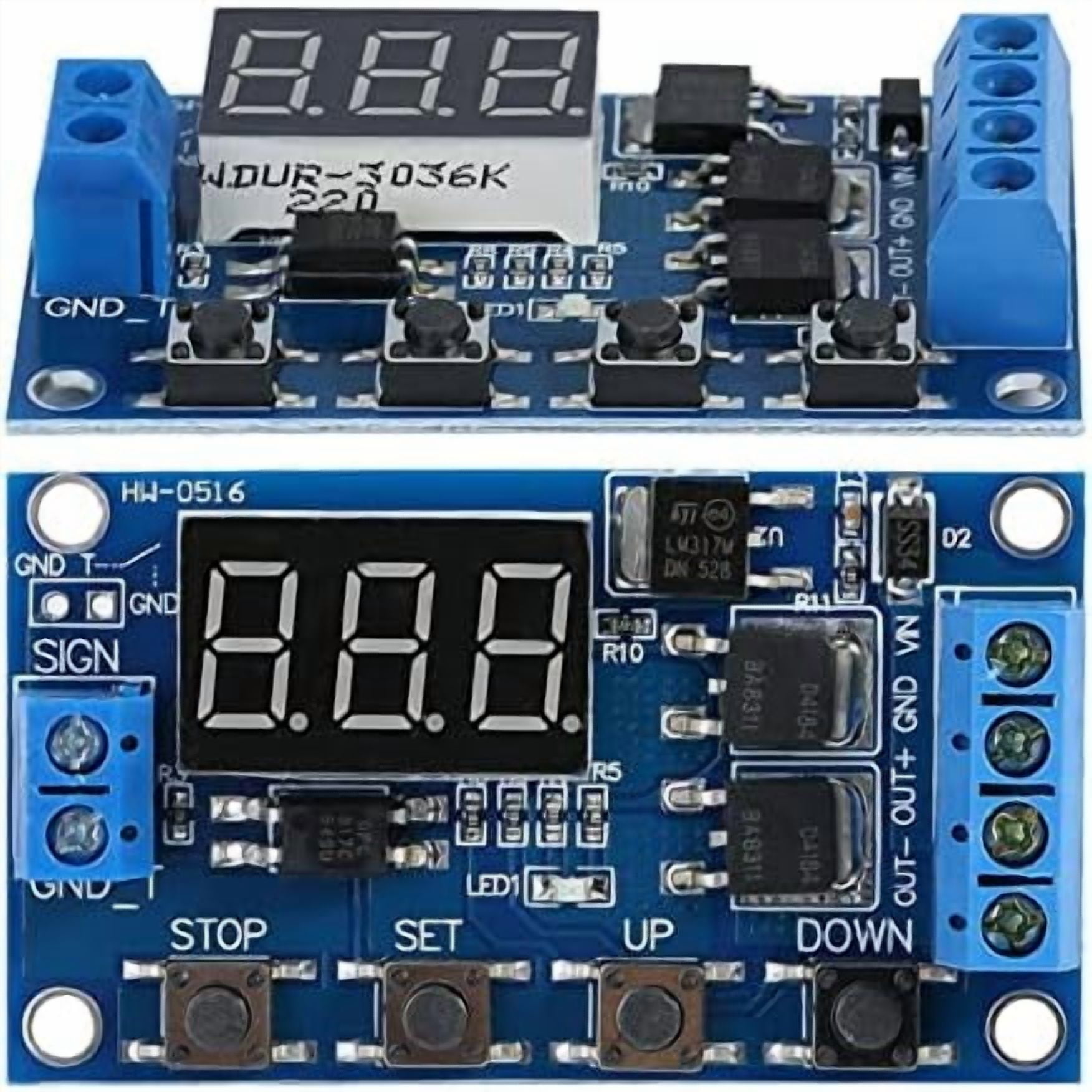 DC 5V-36V Timer Module Cycle Delay Timer Switch Turn On/Off Relay ...