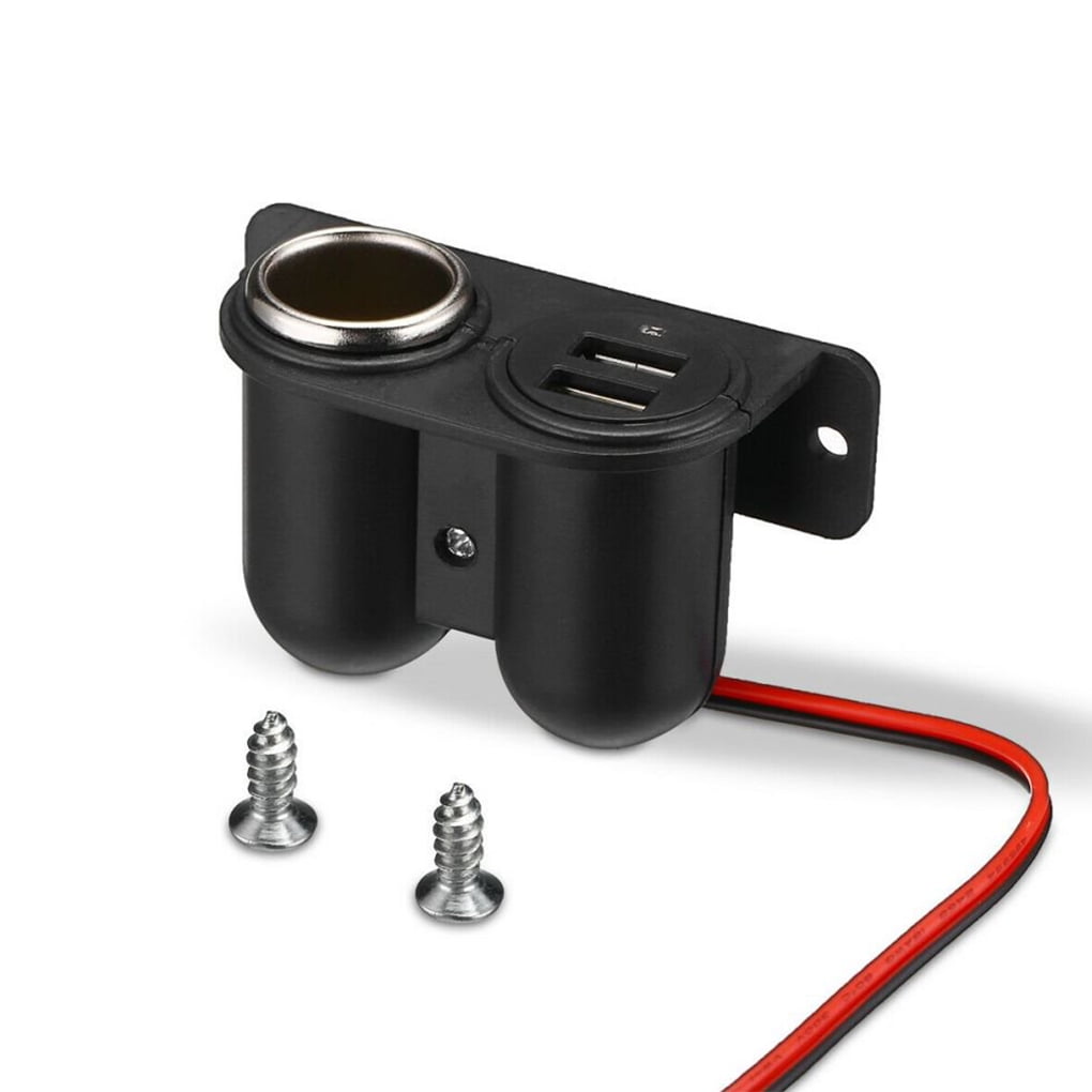 DC 5V Car Lighter Socket Vehicle Under-dash Mount 12V/24V Charging ...