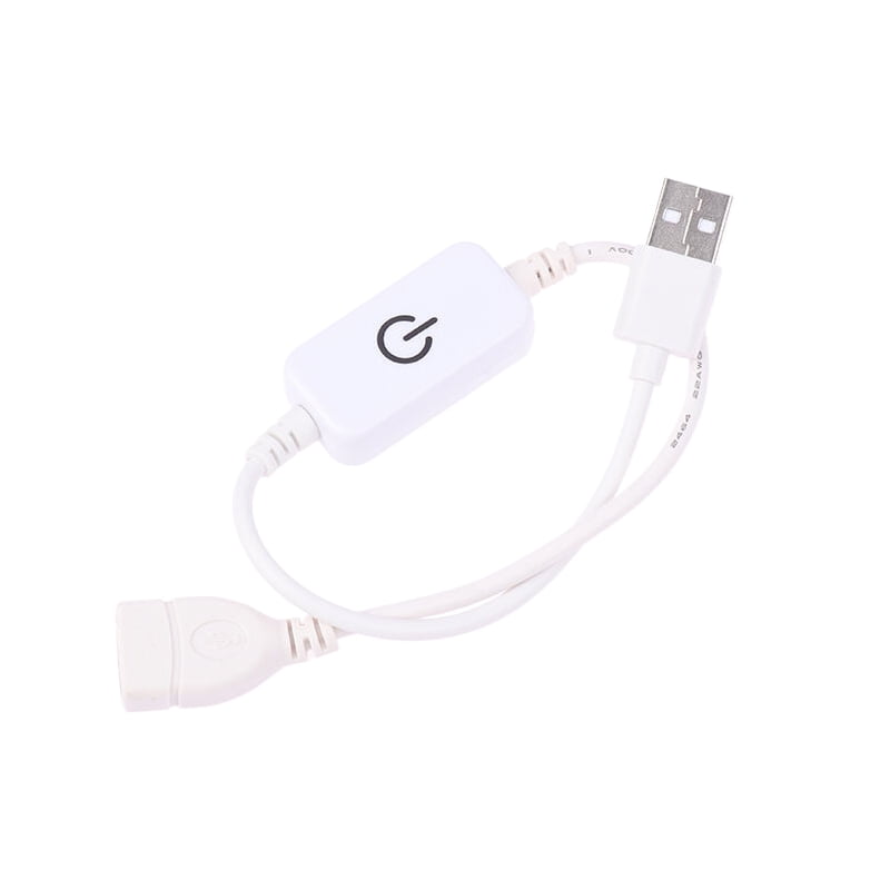 DC 5V USB LED Inline Touch Dimming Switch 30CM ON Off Button Extension ...