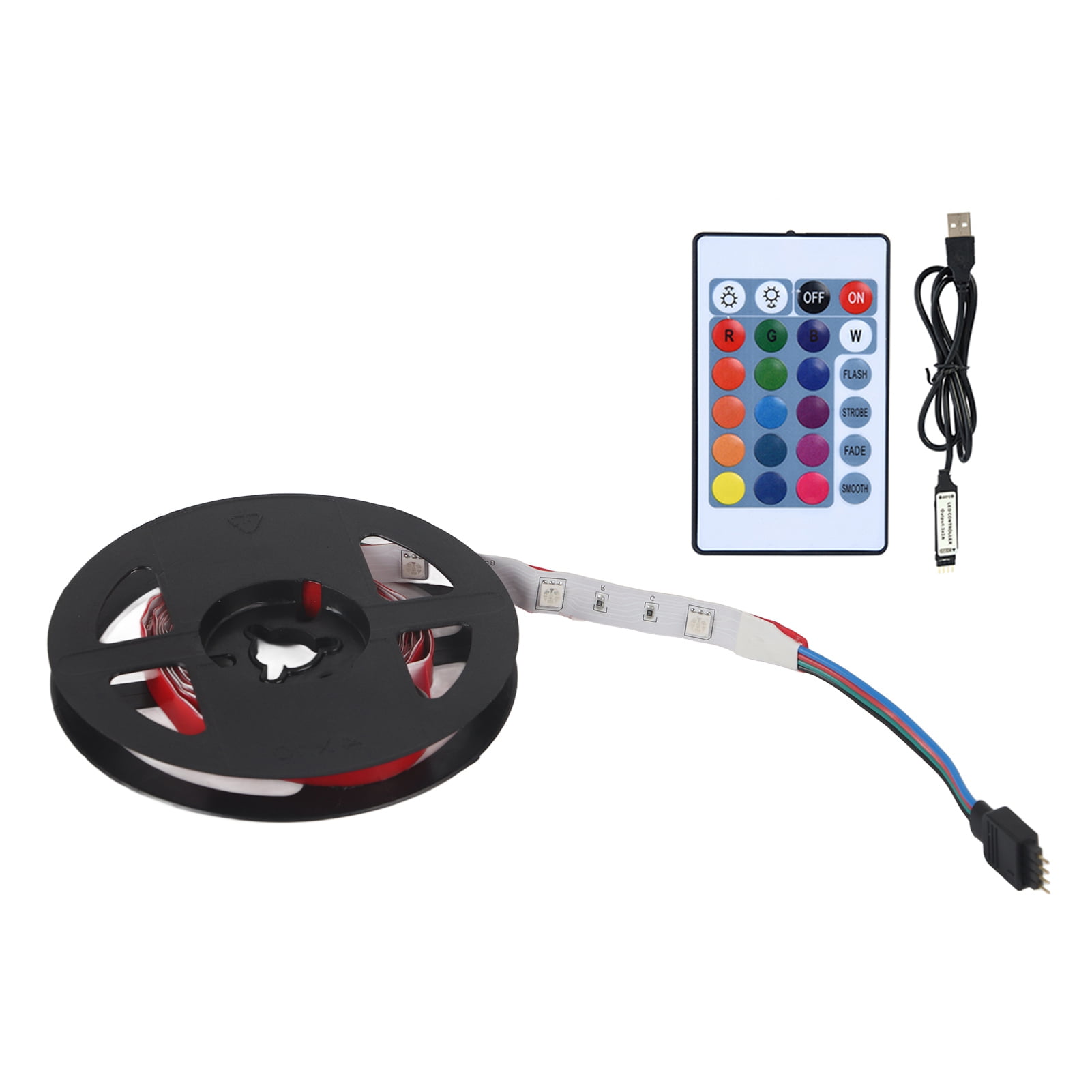 DC 5V USB Led Strip 5050 RGB Flexible LED for TV Backgrounds Light 4m 120 Led - Walmart.com