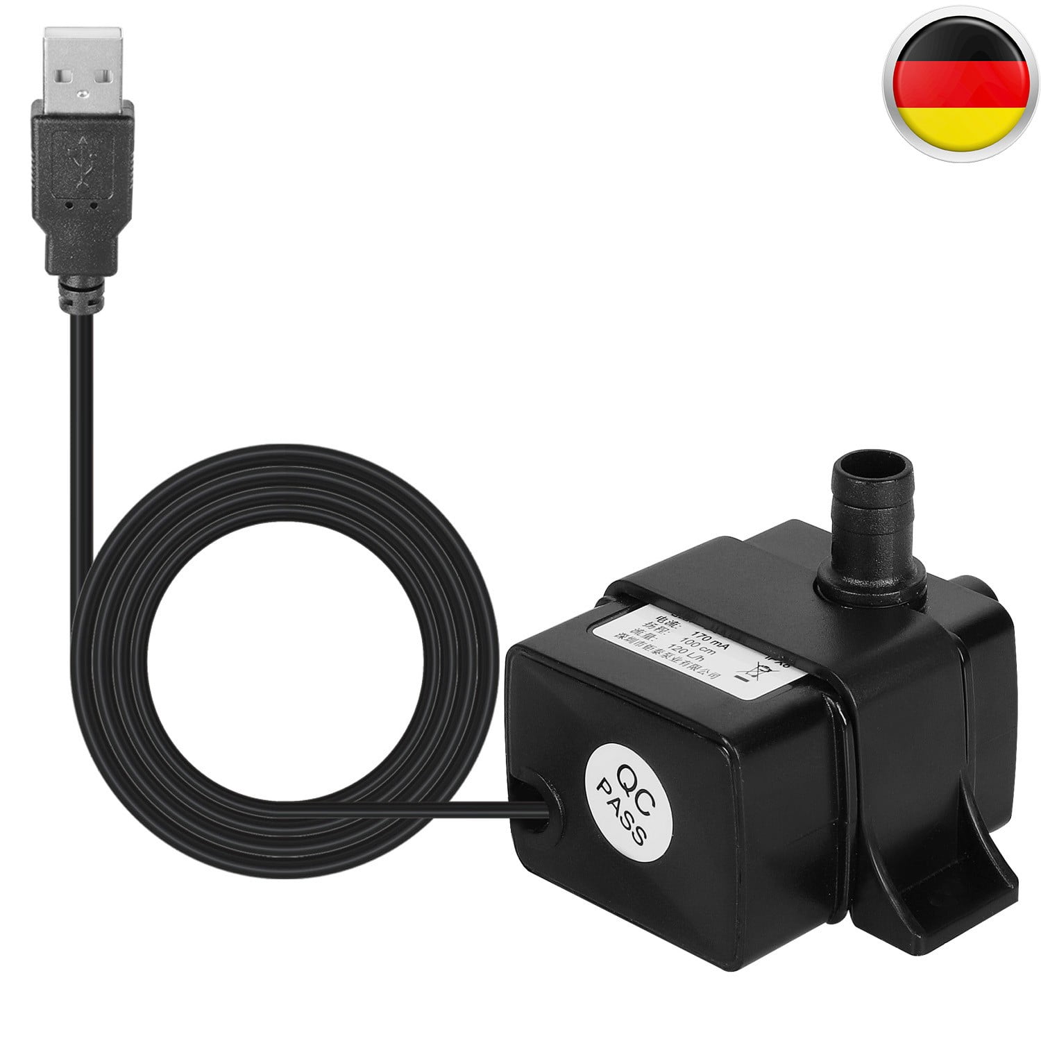 DC 5V Water Submersible Pump Water Pump 120L/S 100cm 170mAh 0.7W ...