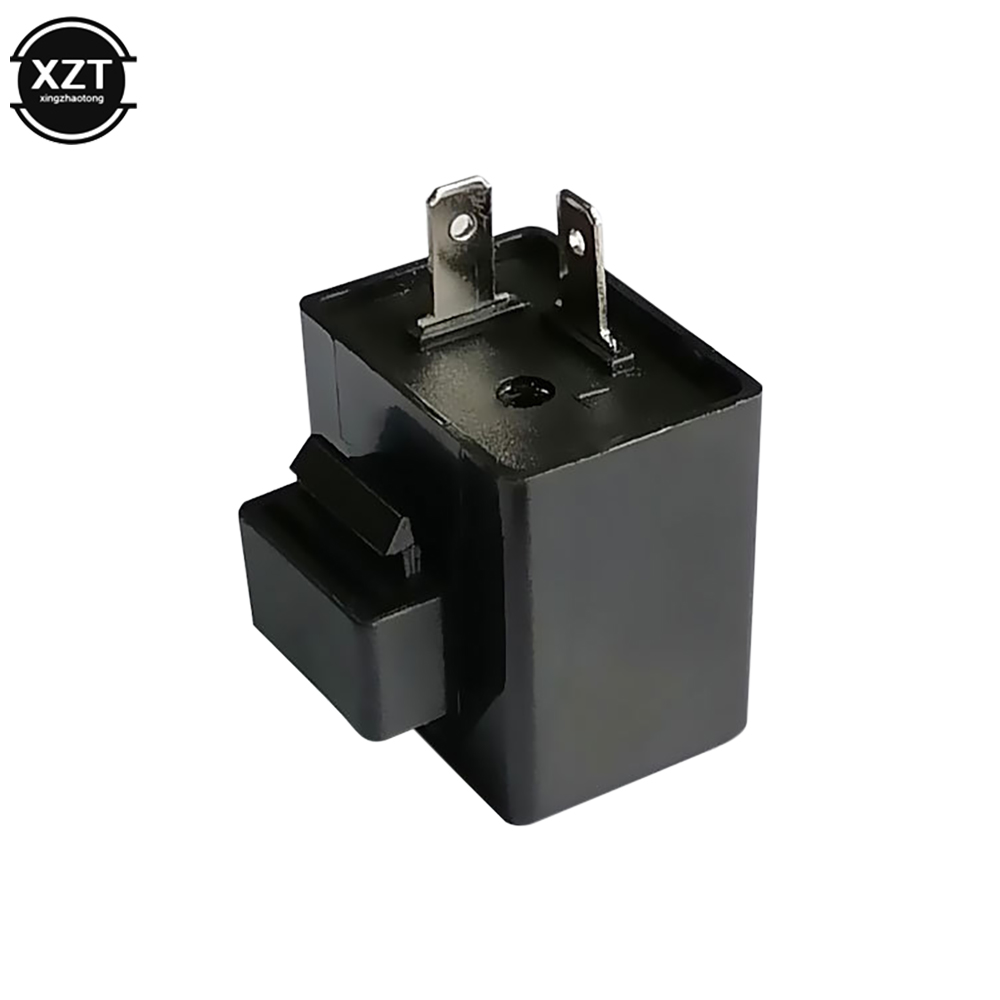 DC 6-12V LED Motorcycle Flasher Buzzer 2 Pin Adjustable Flasher Relay ...