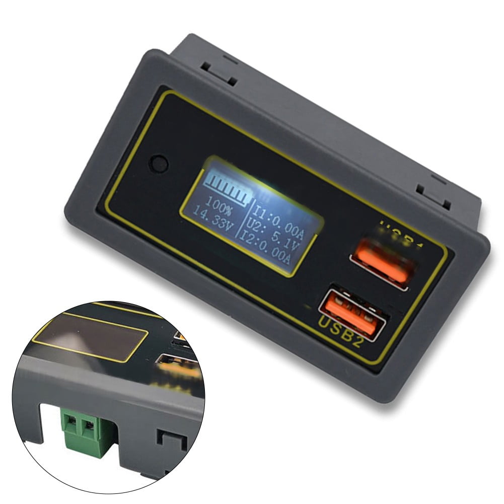 DC 6-30V acid Lithium Battery Voltmeter Ammeter Capacity Tester Battery ...