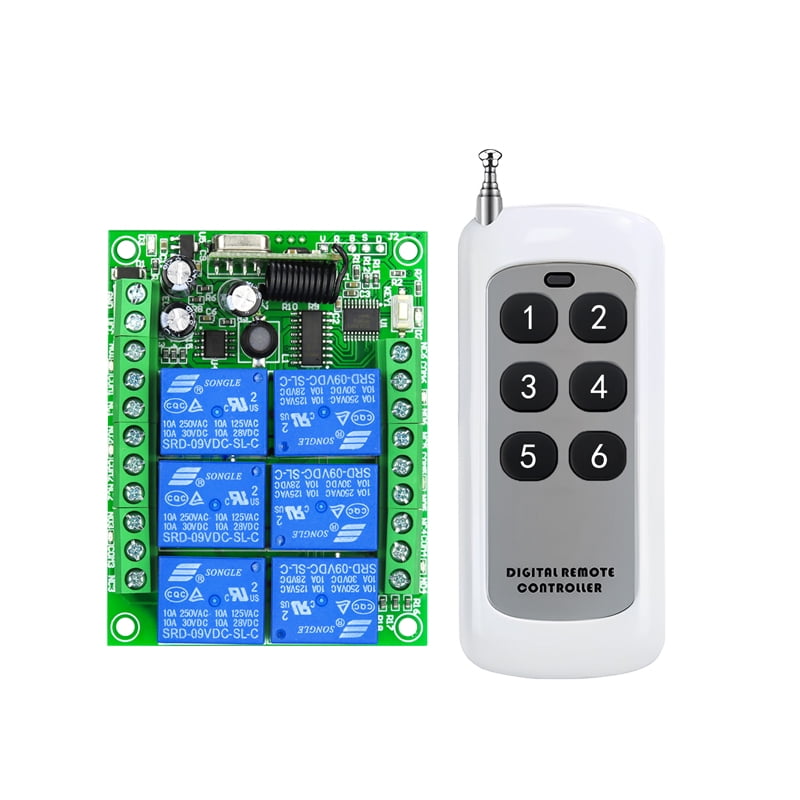 DC 6-way Remote Control Switch Working Voltage DC12V/36 Controller 10mA ...