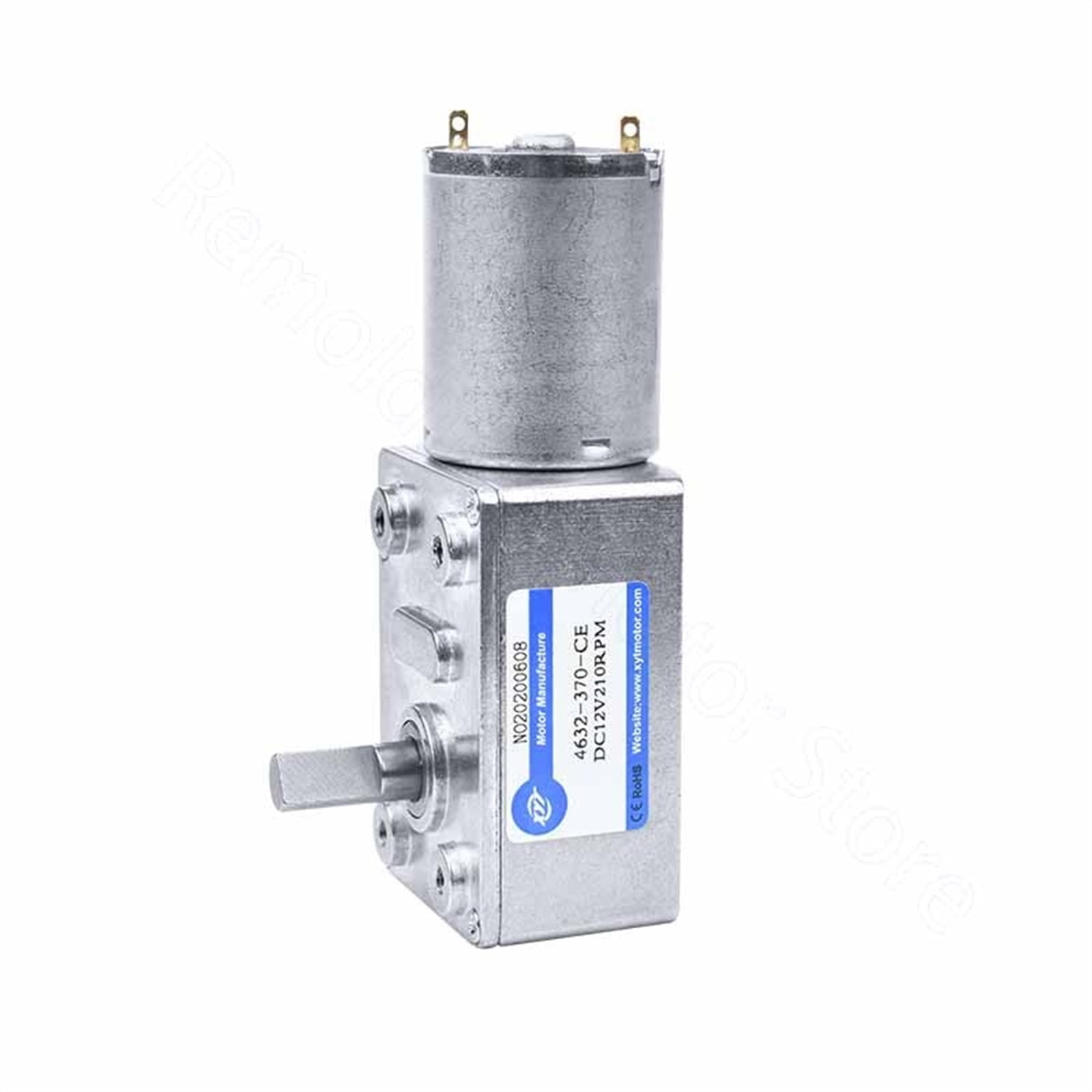 DC 6V 12V 24V Gear Reduction Motor 2 3.3 6 10 -150RPM Reversible Worm ...