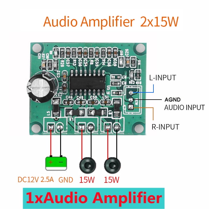 DC 6V 12V Bluetooth 5.0 MP3 Decoder Board Wireless Audio Module Car ...