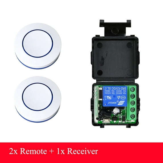 DC 6V 9V 12V 24V RF Relay Module Remote Control Switch 433Mhz Round ...