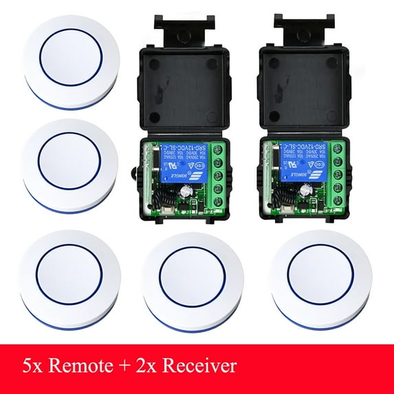 DC 6V 9V 12V 24V RF Relay Module Remote Control Switch 433Mhz Round ...