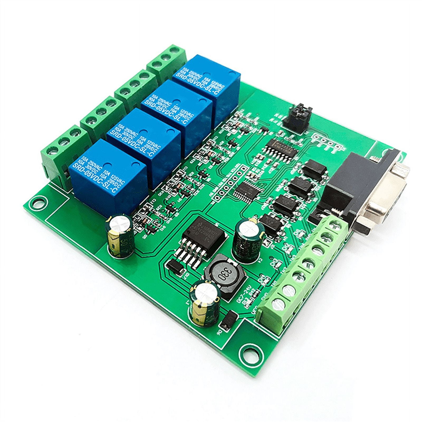 DC 7-24V Power Supply 4 Channel Modbus RTU Relay Module Support RS232/TTL UART Interface Modbus ...