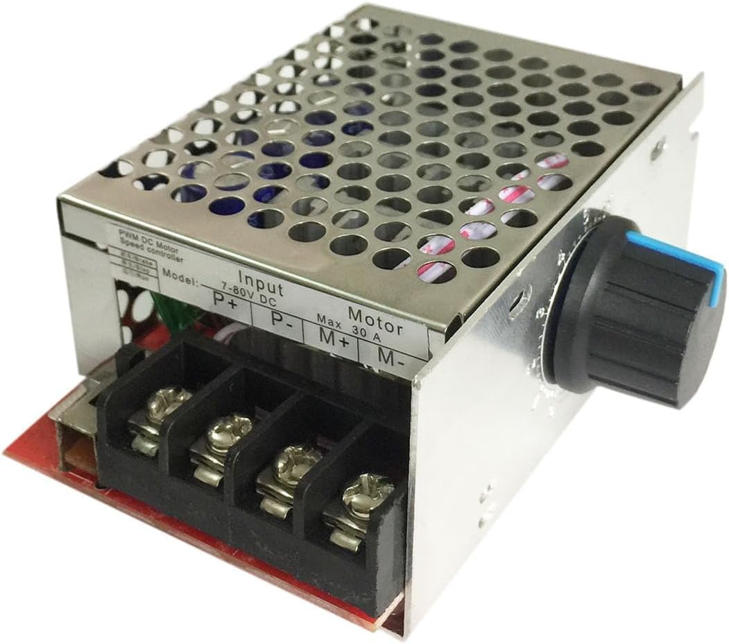 DC 7-70V 30A PWM Motor Speed Controller, 12V 24V 36V 48V Mini Speed Control Switch, Adjustable ...