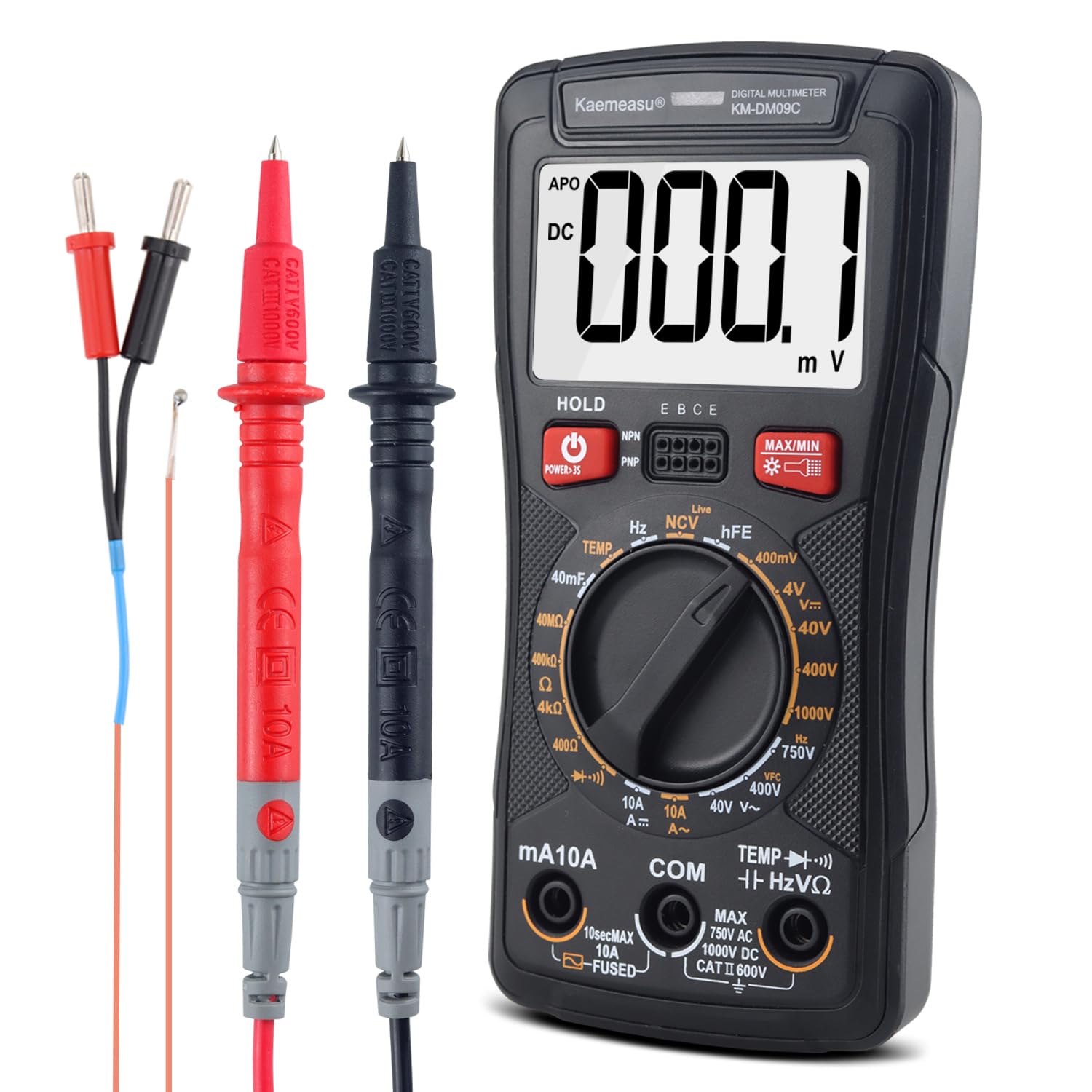 DC/AC Professional Digital Multimeter Resistance Capacitance Frequency ...