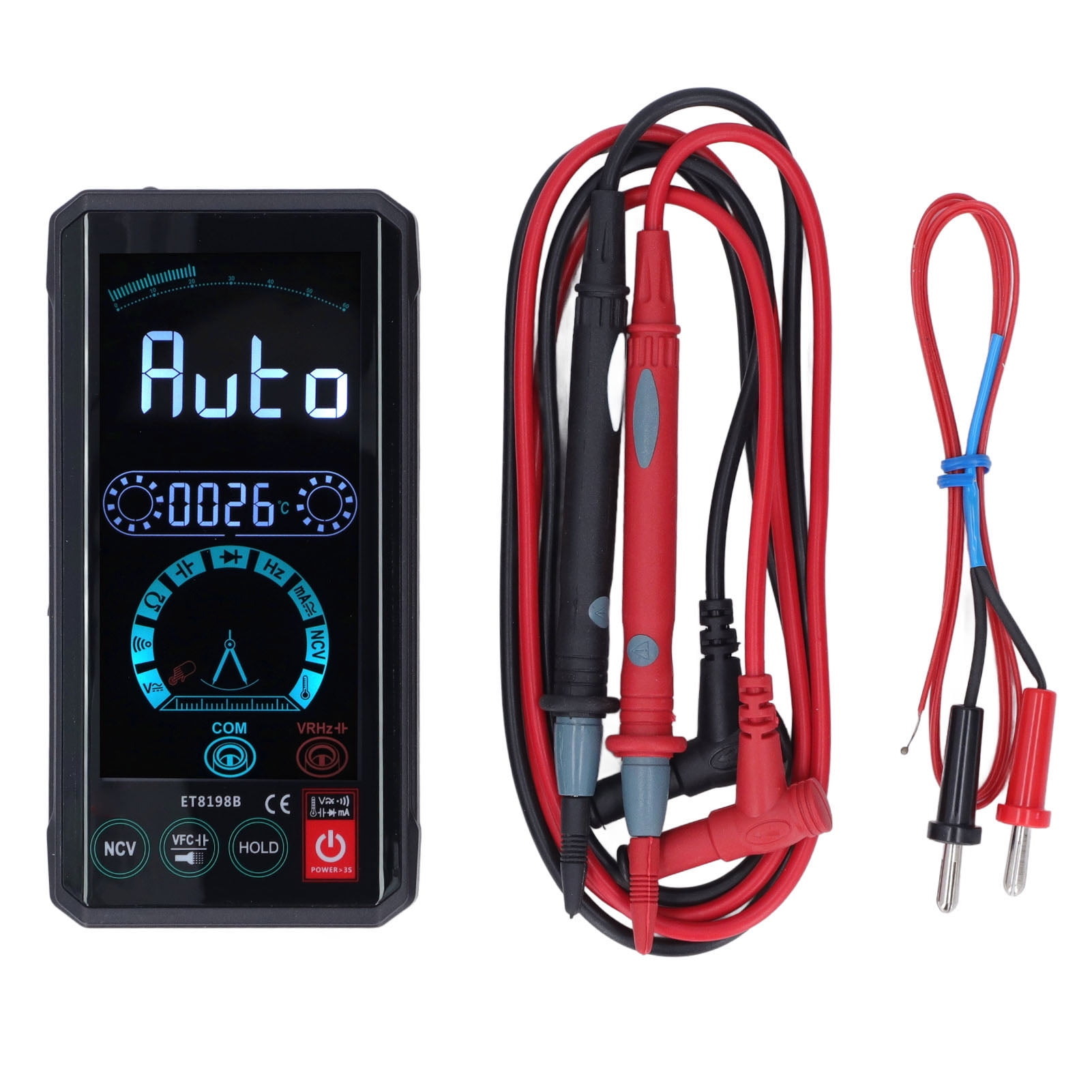 DC/AC Voltage Meter, Resistance & Capacitance Tester Tool Digital ...