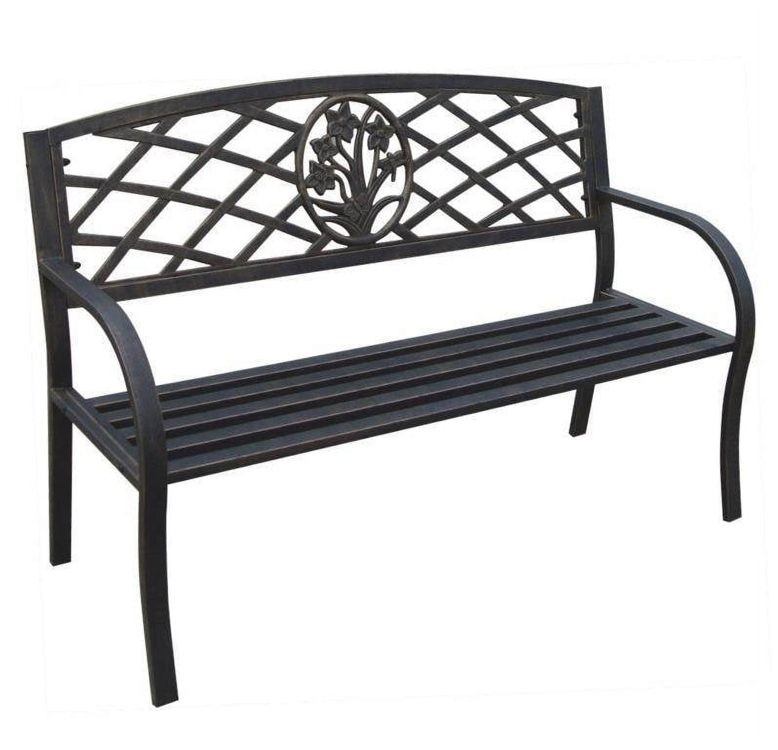 DC America Daffodil Metal Park Bench - Walmart.com