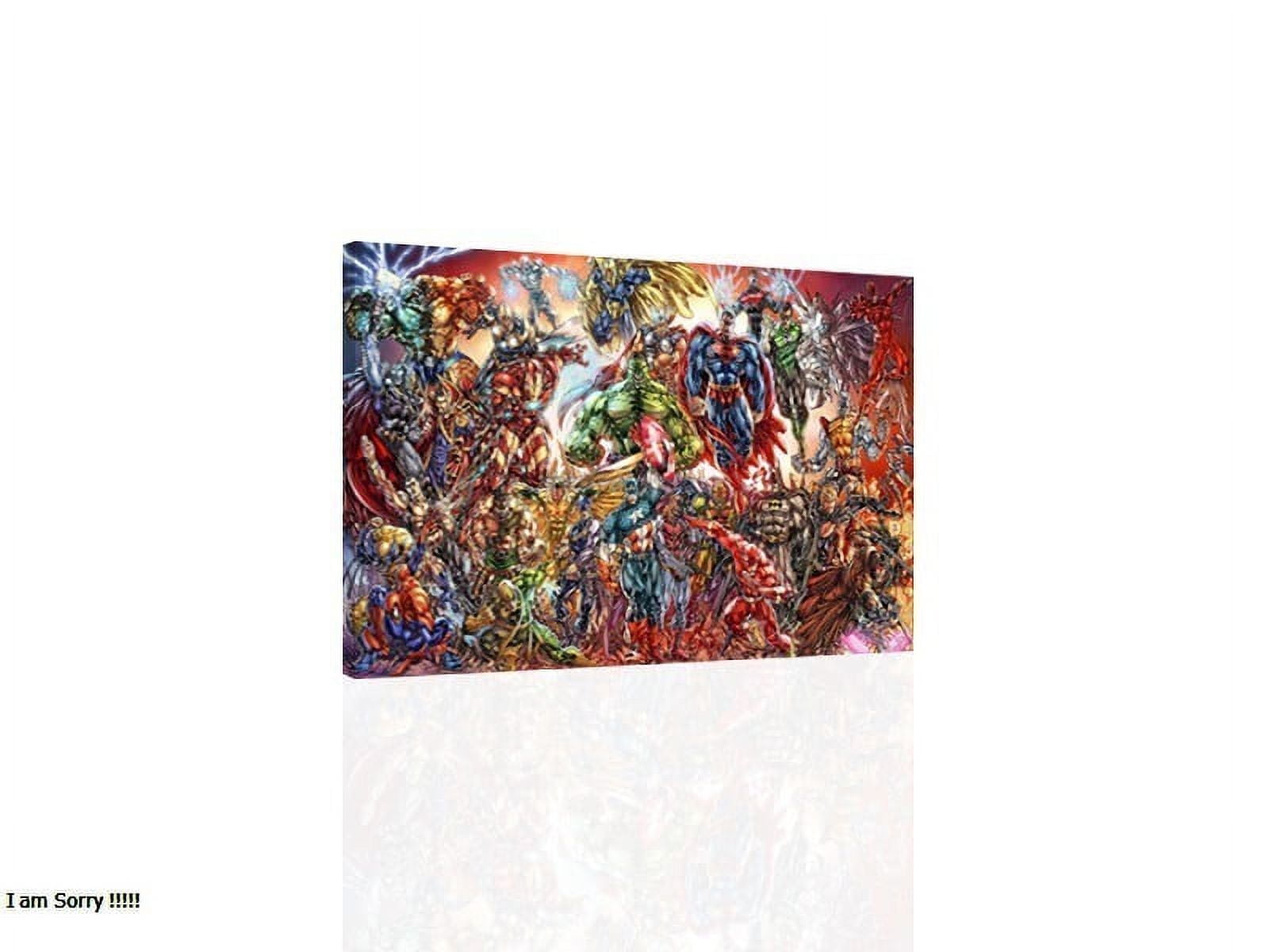 DC And Marvel Band Together - CANVAS OR PRINT WALL ART - Walmart.com