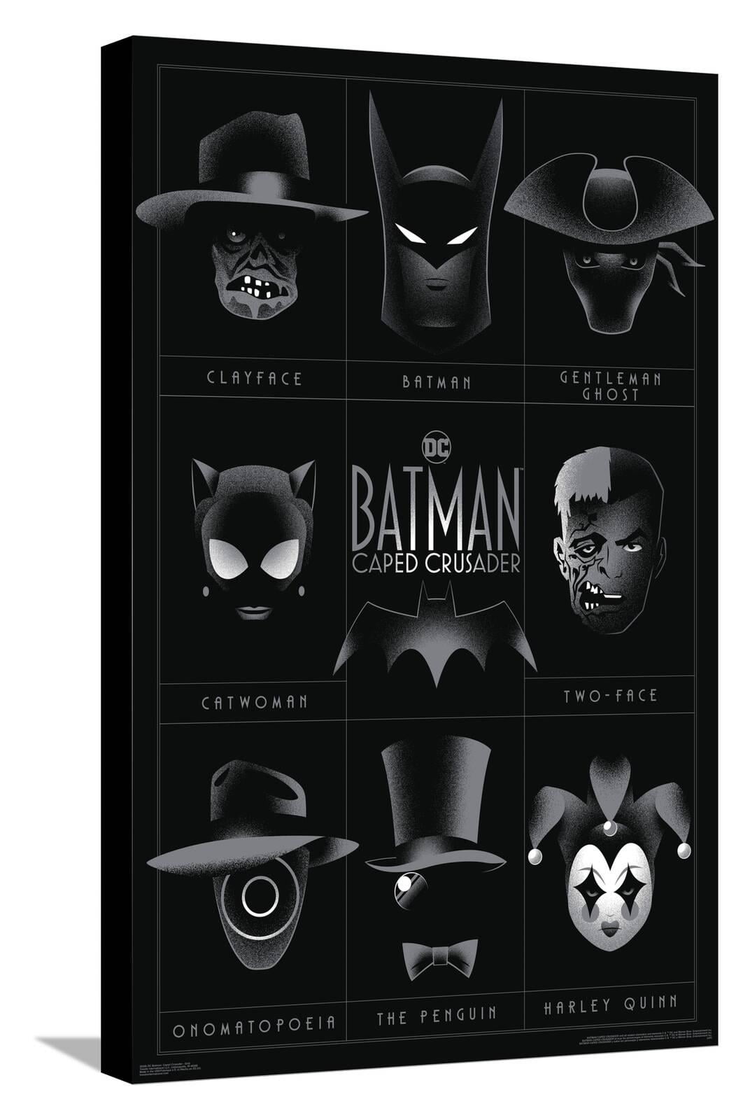 DC Batman: Caped Crusader - Grid Canvas Wall Poster, 14.725" x 22.375 ...