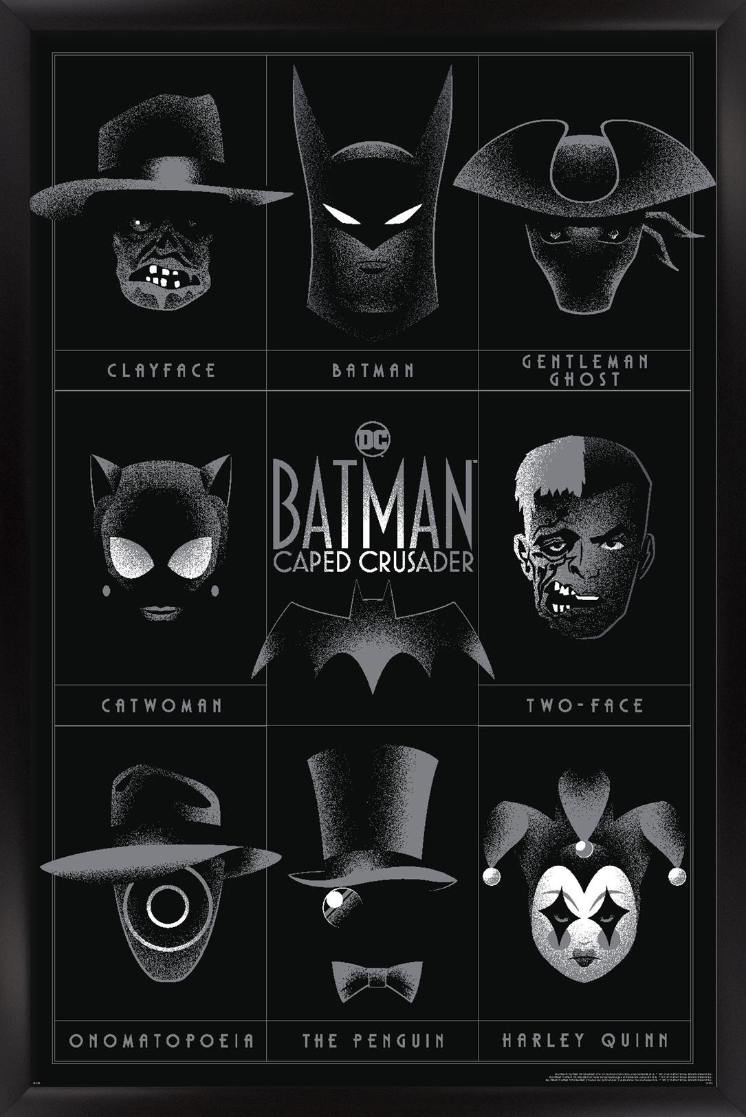 DC Batman: Caped Crusader - Grid Wall Poster, 14.725" x 22.375" Framed ...