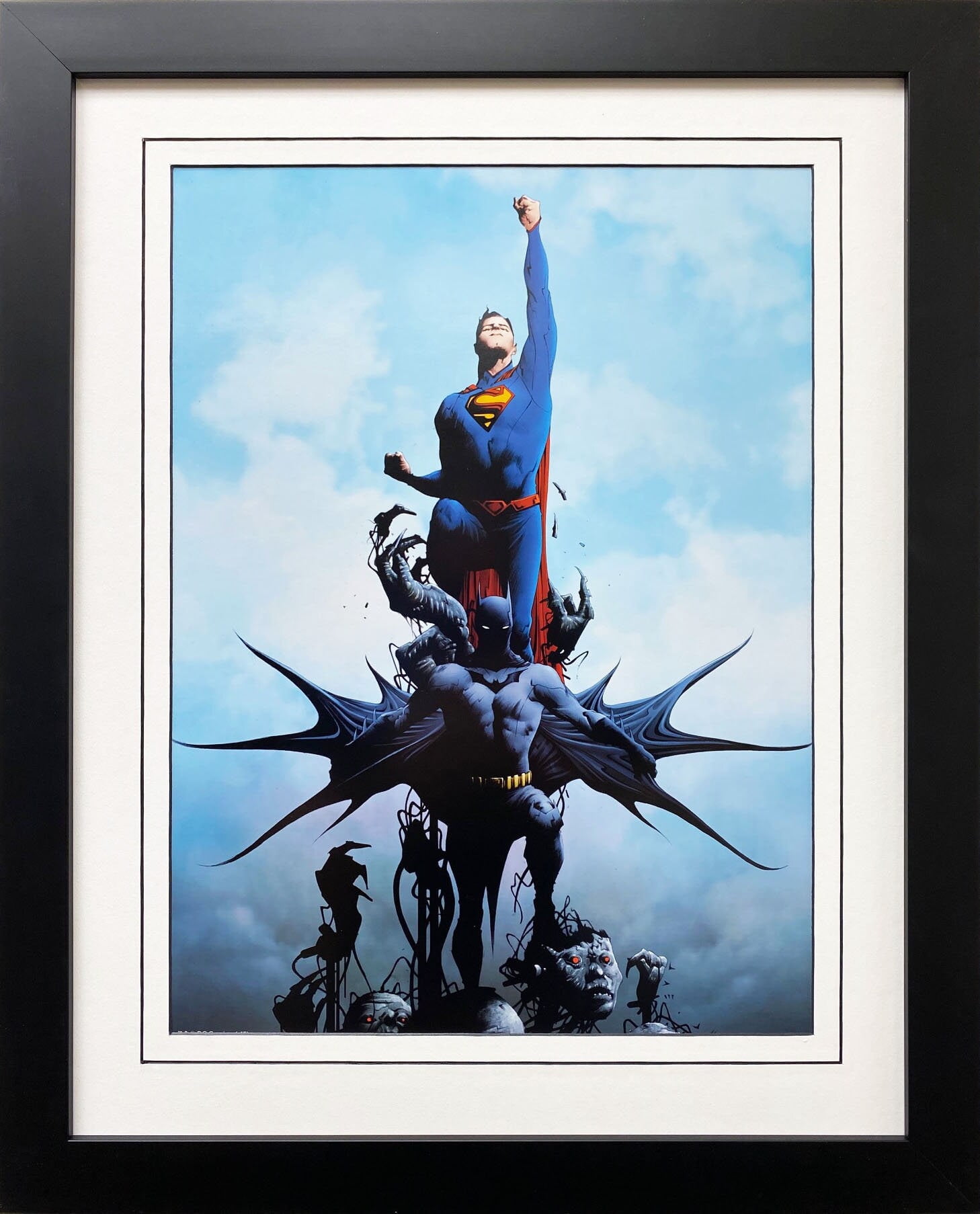 DC "Batman - Superman #1" Custom Framed & Matted Comic Book Poster Art ...