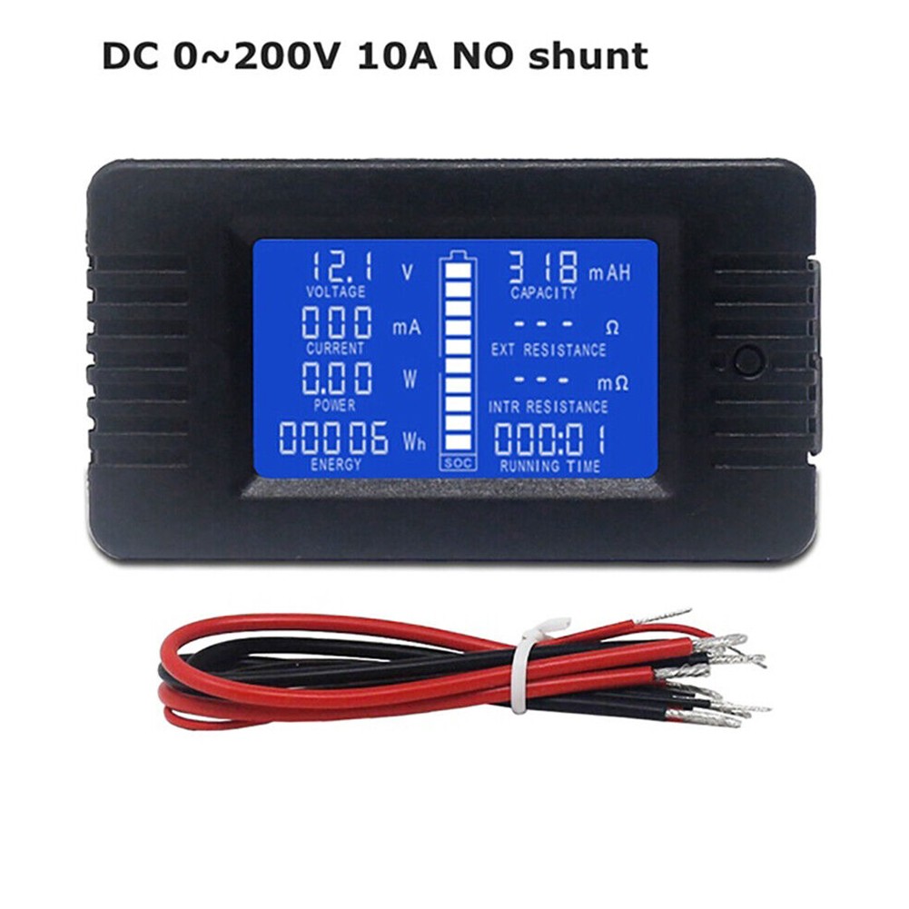 DC Battery Monitor Meter Current Voltage Power Multimeter Ammeter ...
