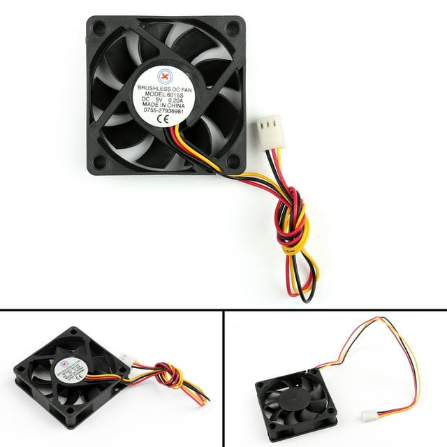 DC Brushless Cooling 5V 0.2A 6015s 60x60x15mm 3 Pin CPU Computer Fan ...
