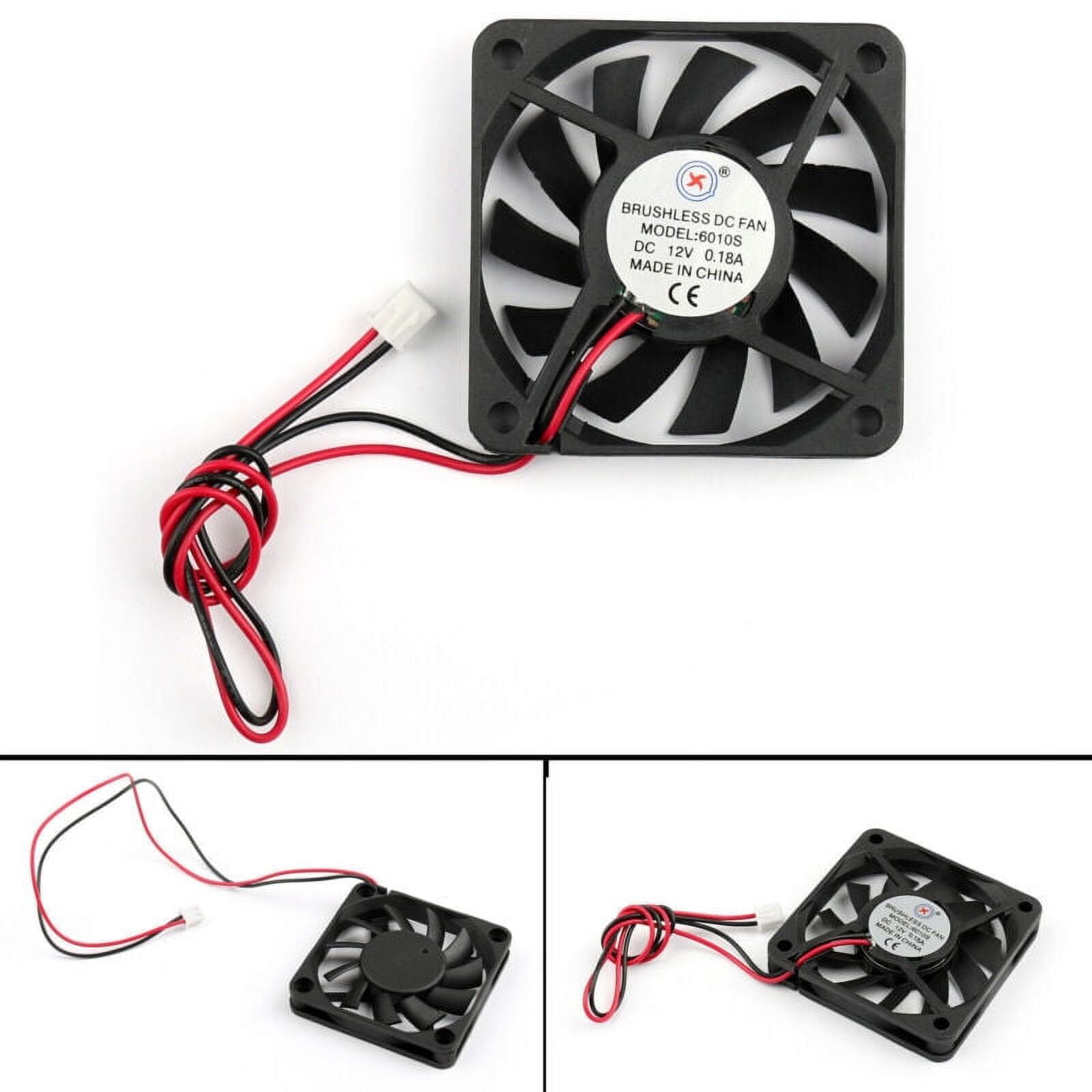 DC Brushless Cooling Fan 12V 0.18A 6010s 60x60x10mm 2 Pin CPU Computer Fan - Walmart.com