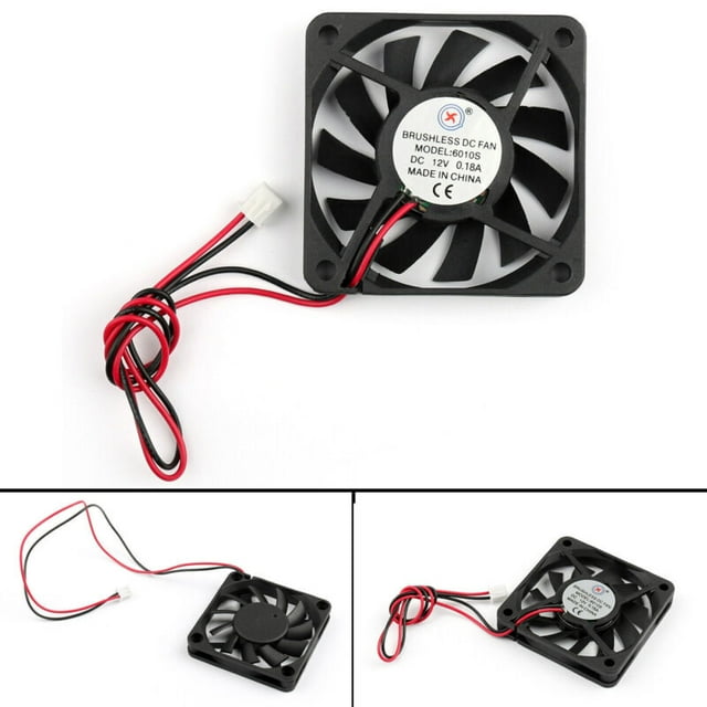 DC Brushless Cooling Fan 12V 0.18A 6010s 60x60x10mm 2 Pin CPU Computer Fan - Walmart.com