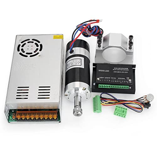 DC Brushless Spindle Motor Kit, 500W 48V Spindle Motor Air Cooled ER11 ...