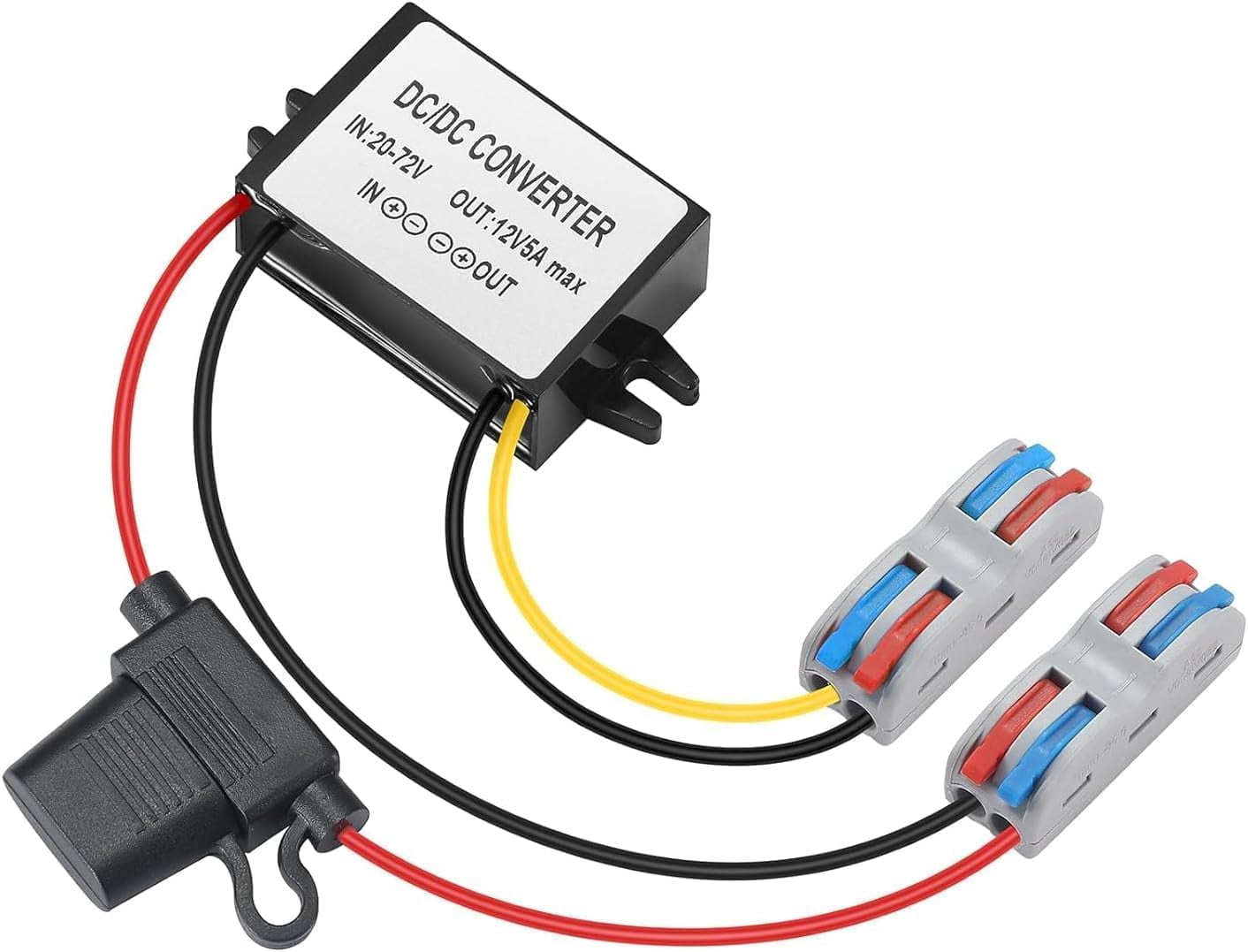 DC Buck Converter 17V-72V to 12V, DC Voltage Converter 24V/36V/48V/60V ...