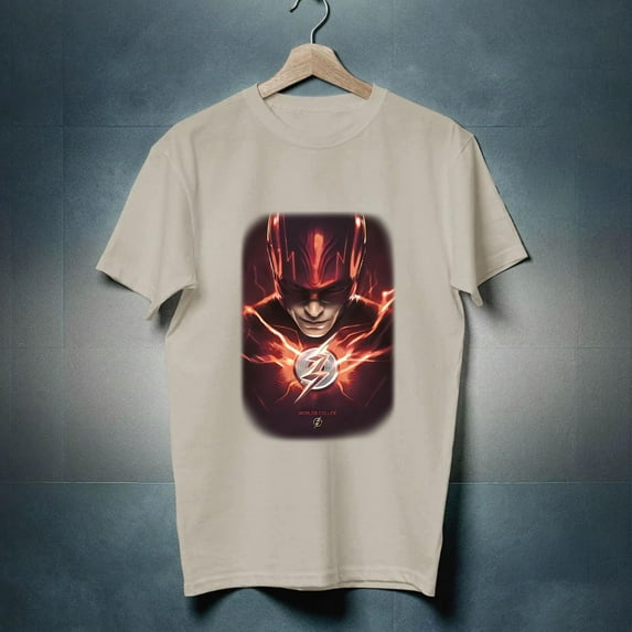 DC COMICS THE FLASH PORTRAIT LIGHTNING POSTER TEE T-SHIRT MEN SIZE L ...