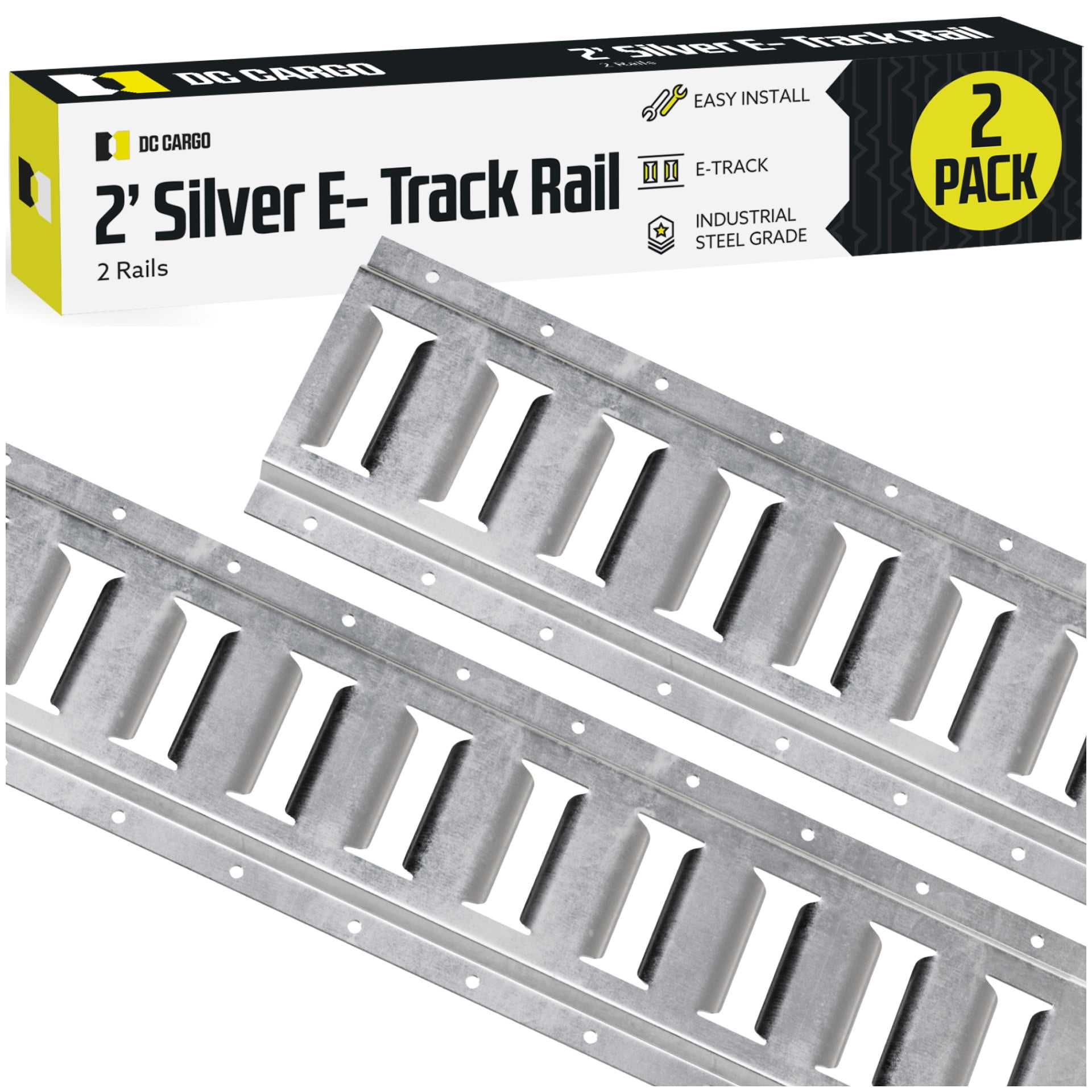 DC Cargo Etrack Rails 2' Horizontal Galvanized E Track Rail 2-pack ...
