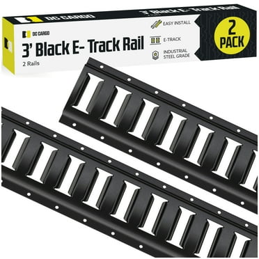 DC Cargo Etrack Rails 6' Horizontal Black Powder Coated E Track Rail 4 ...