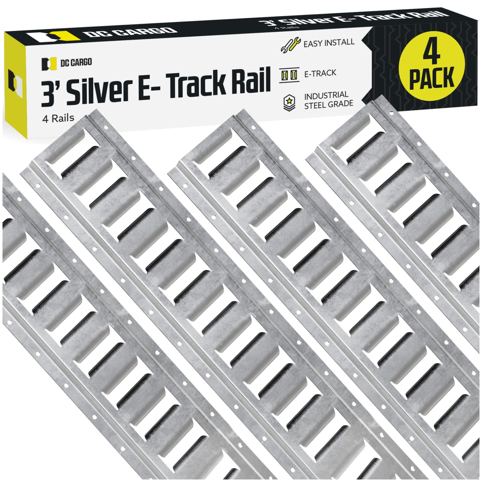DC Cargo Etrack Rails 3' Horizontal Galvanized E Track Rail 4-pack ...