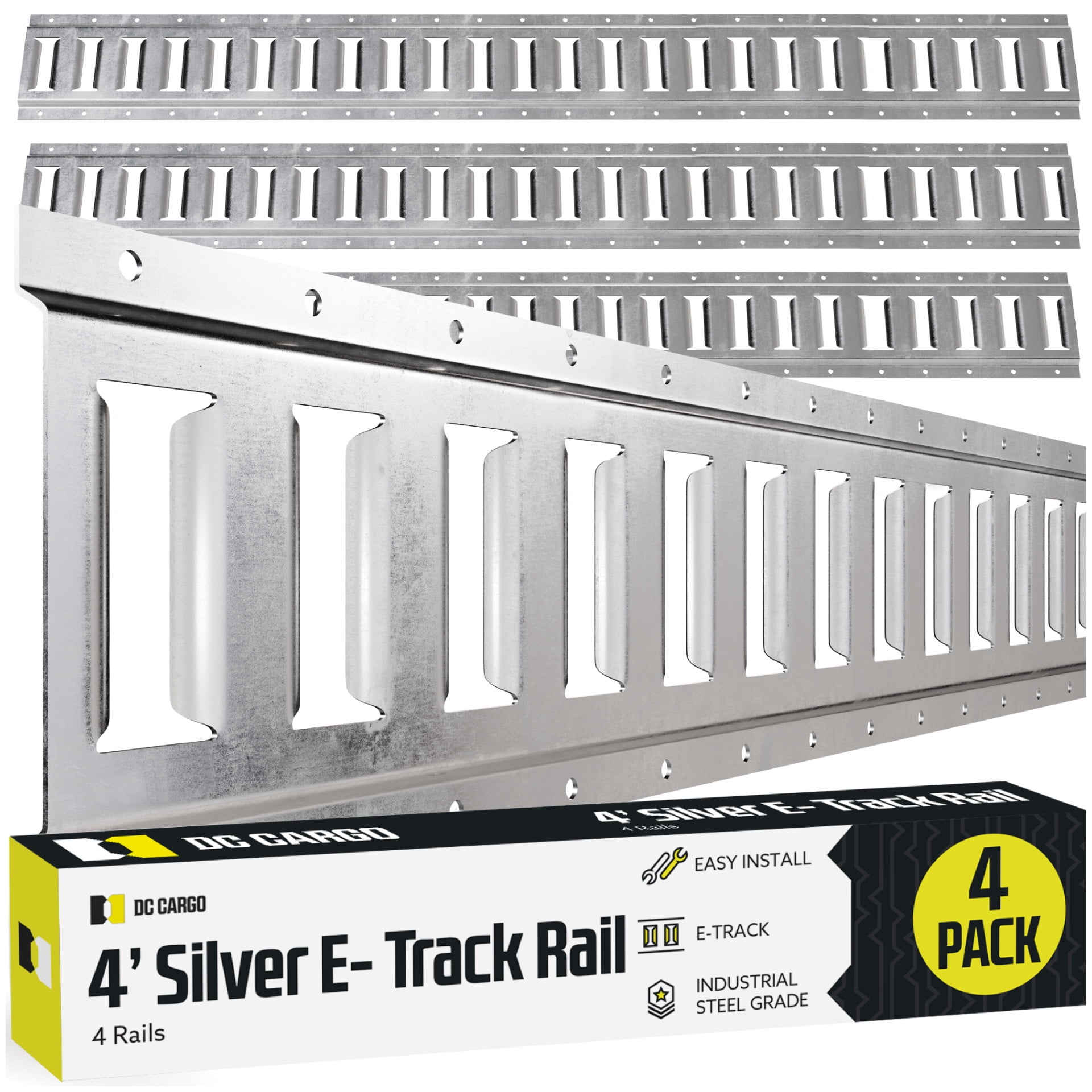 DC Cargo Etrack Rails 4' Horizontal Galvanized E Track Rail 4-pack ...