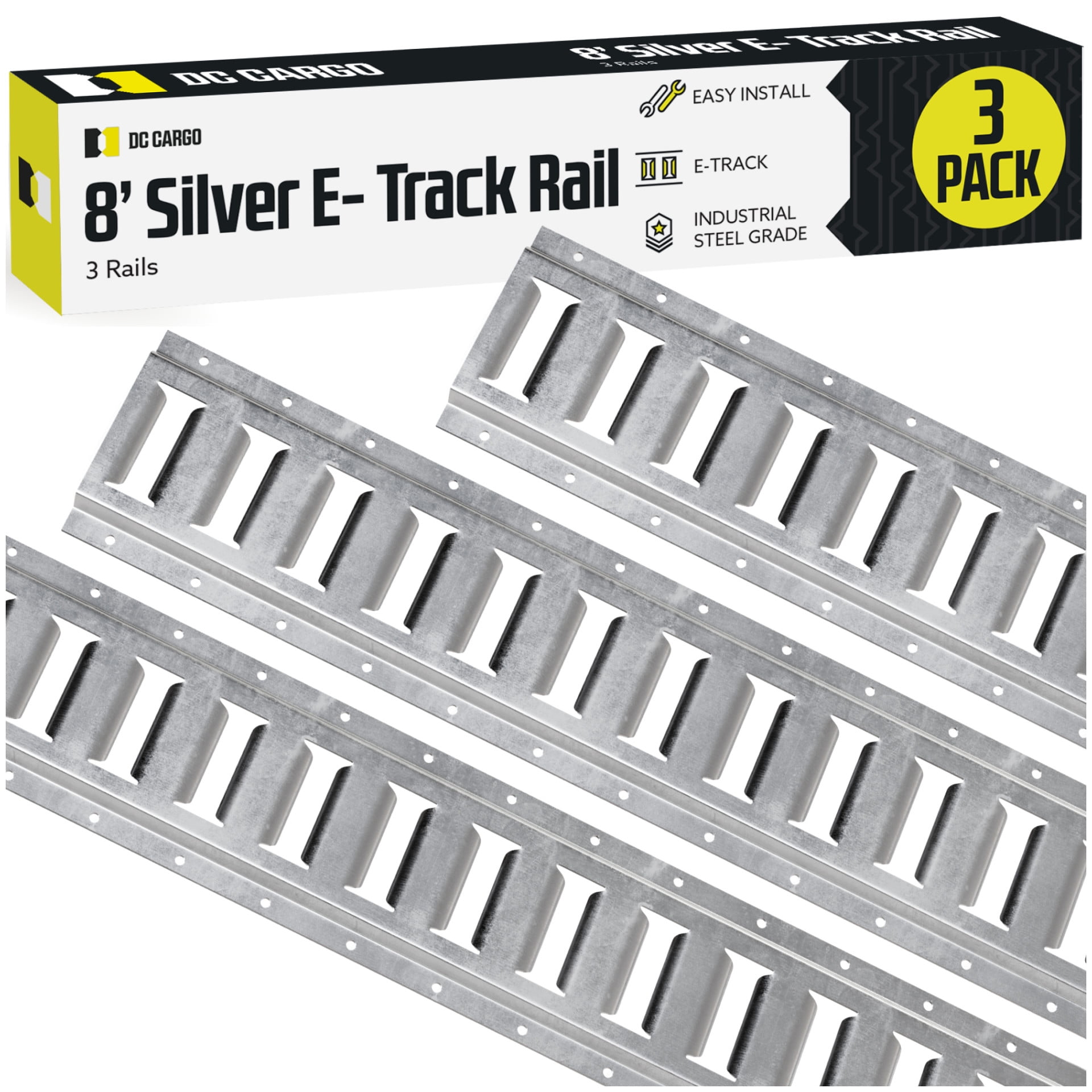 DC Cargo Etrack Rails 8' Horizontal Galvanized E Track Rail 3-pack ...