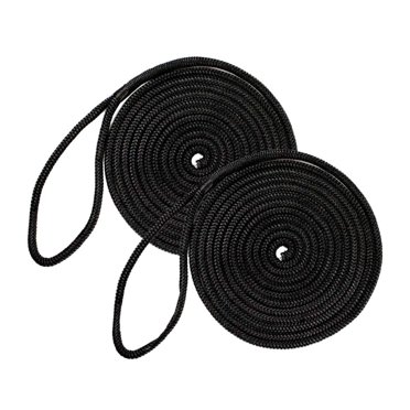 Sand Shark 15ft Boat Rope, 1/2in Dock Lines, Double-Braided Nylon ...