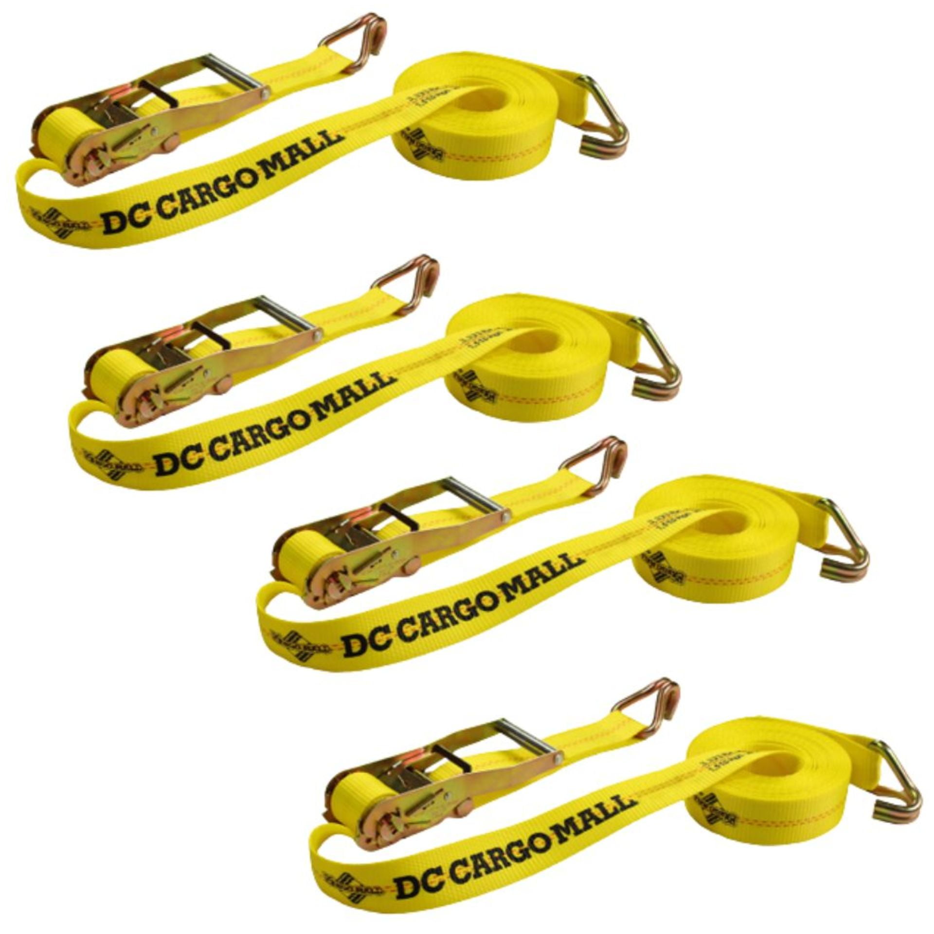 "DC Cargo Mall 4-pack Ratchet Tie-Down Straps - Cargo Tie Downs with ...