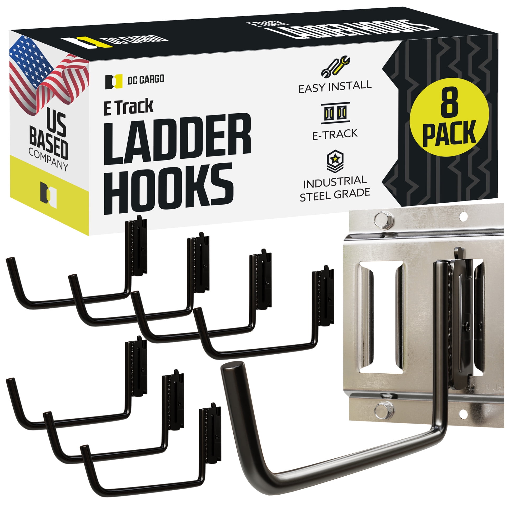 "DC Cargo Mall 8-Pack, E-Track J Hook – Industrial Strength Ladder ...