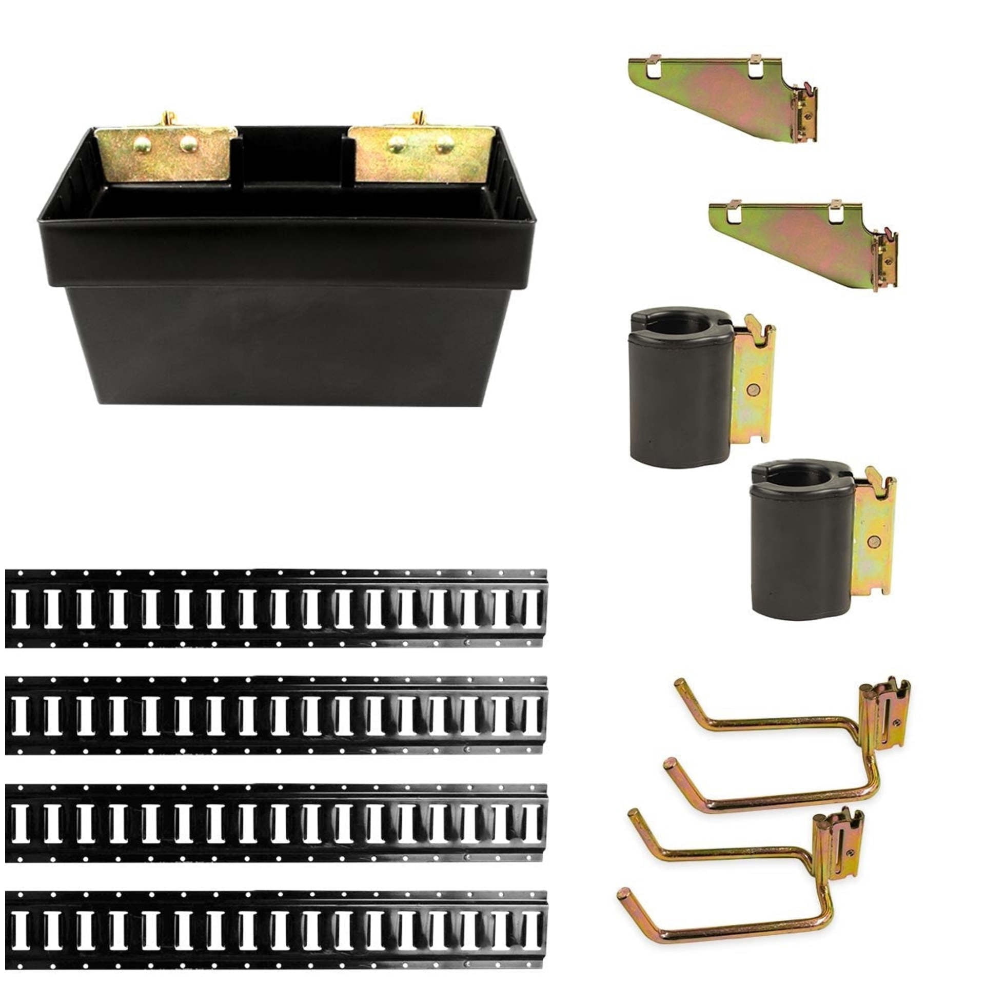 DC Cargo Mall E Track Organization KitÂ - 11 Pieces: 4 ft Black E Track ...