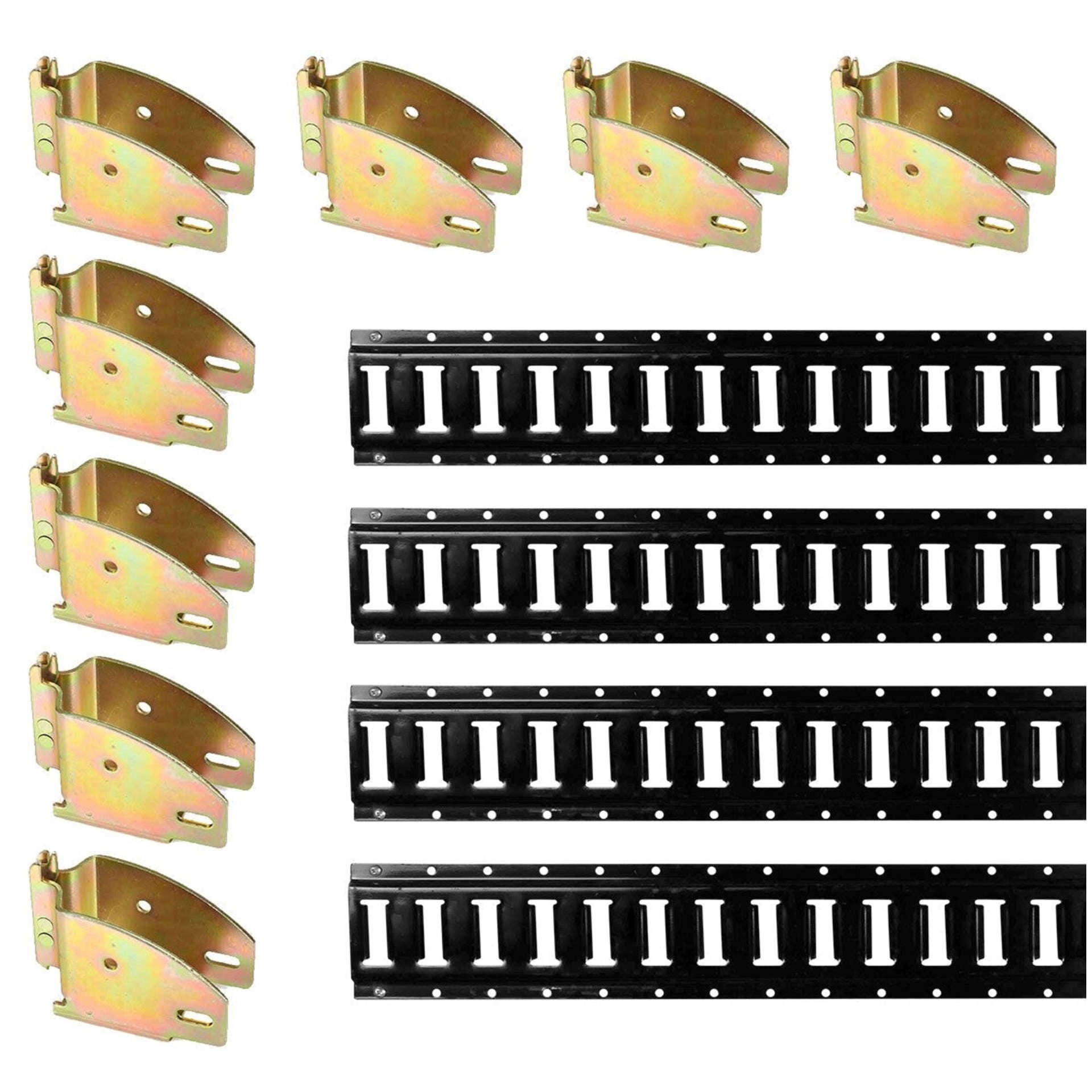 DC Cargo Mall E Track Shelving Kit - 12 Pieces: 4 ft Black E Track ...