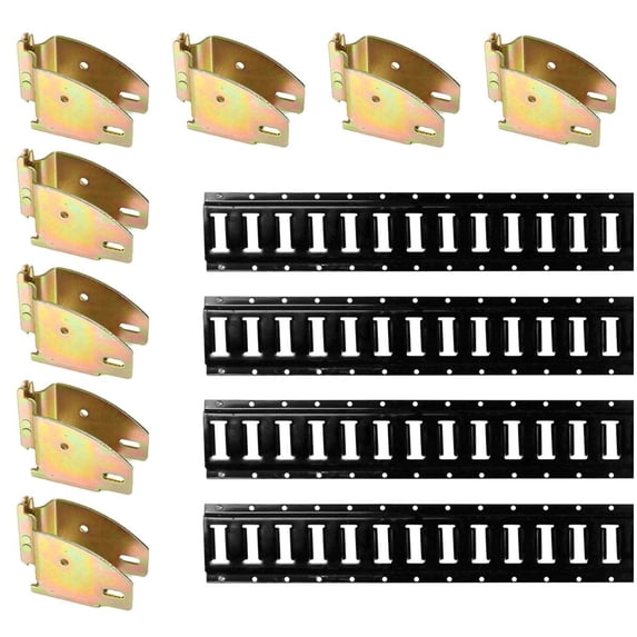 DC Cargo Mall E Track Shelving Kit - 12 Pieces: 5 ft Black E Track ...