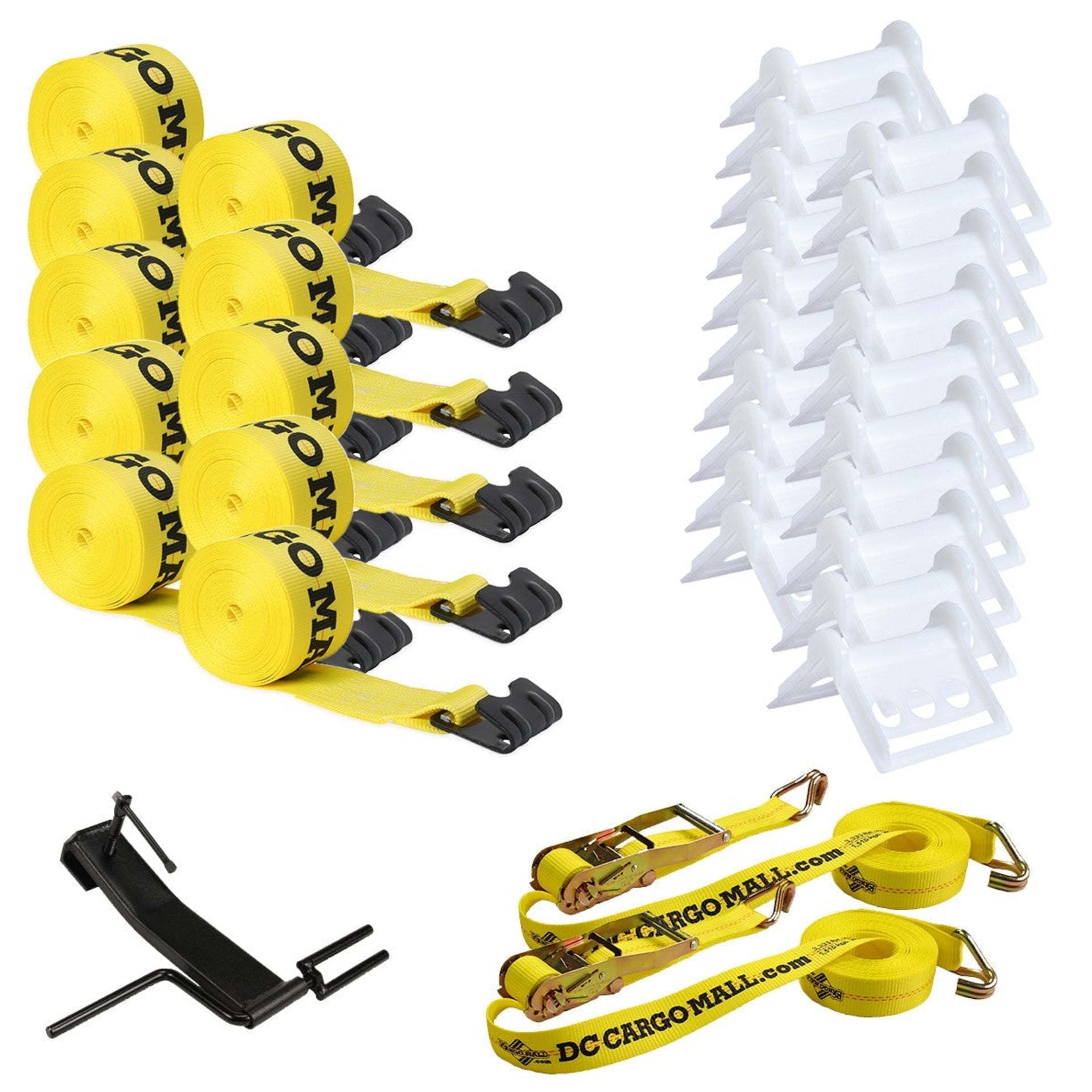 """DC Cargo Mall Flatbed Tie-Down Kit - 33 Pieces: 4 Inch Flatbed Winch ...