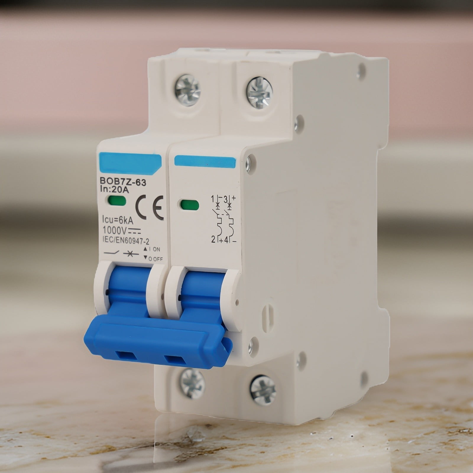 Dc Circuit Breaker 1000V 2 Pole Double Mcb Solar Pv 6 10 16 20 32 40 50 63 Amp Solar Replacment ...