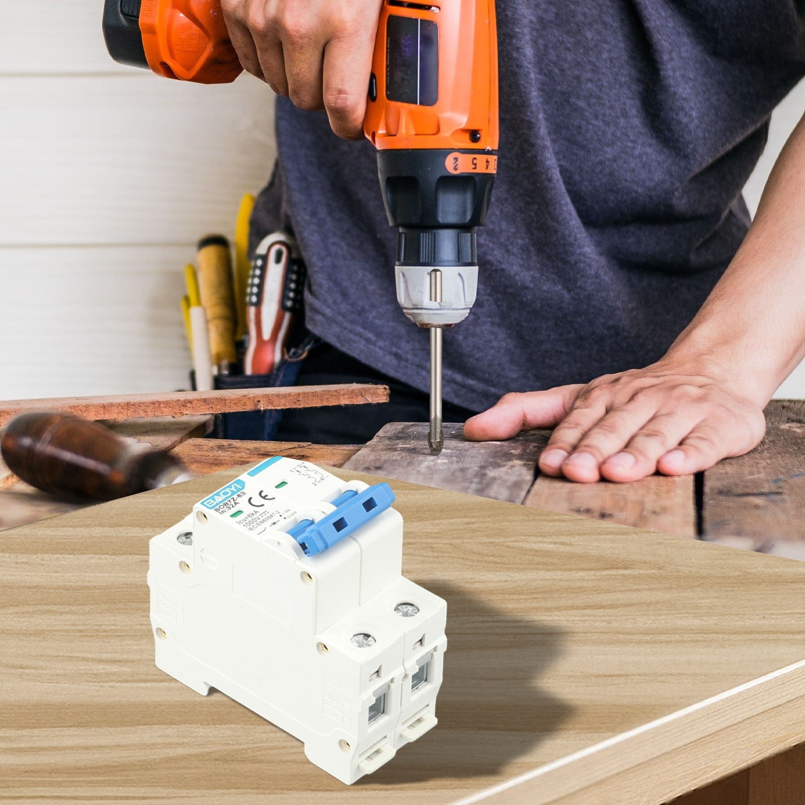 DC Circuit Breaker 1000V 2 Pole Double MCB Solar PV 6 10 16 20 32 40 50 63 Amp - Walmart.com