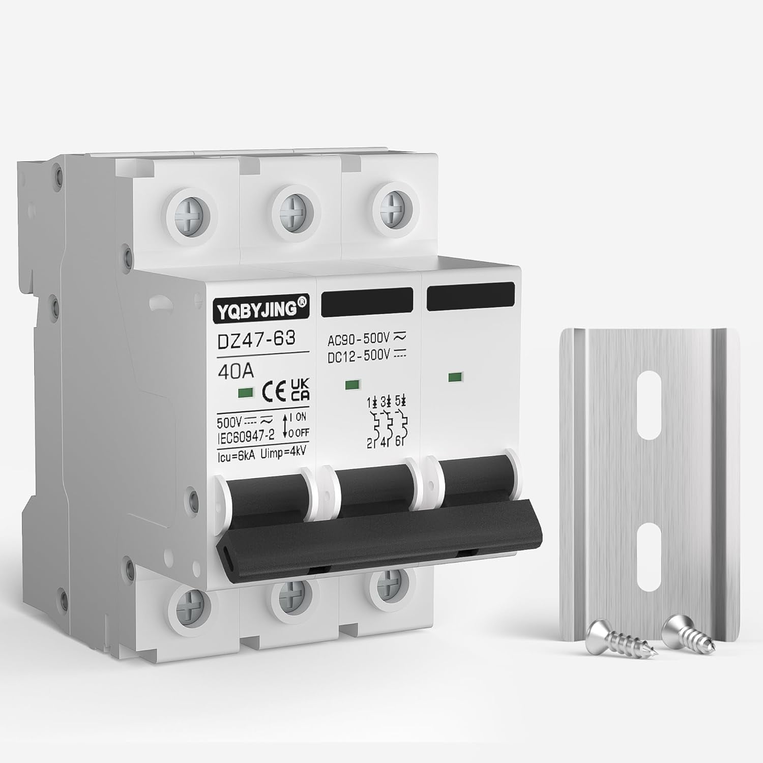 DC Circuit Breaker 40 Amp Solar Panel Disconnect Switch 12V-500V 3 ...