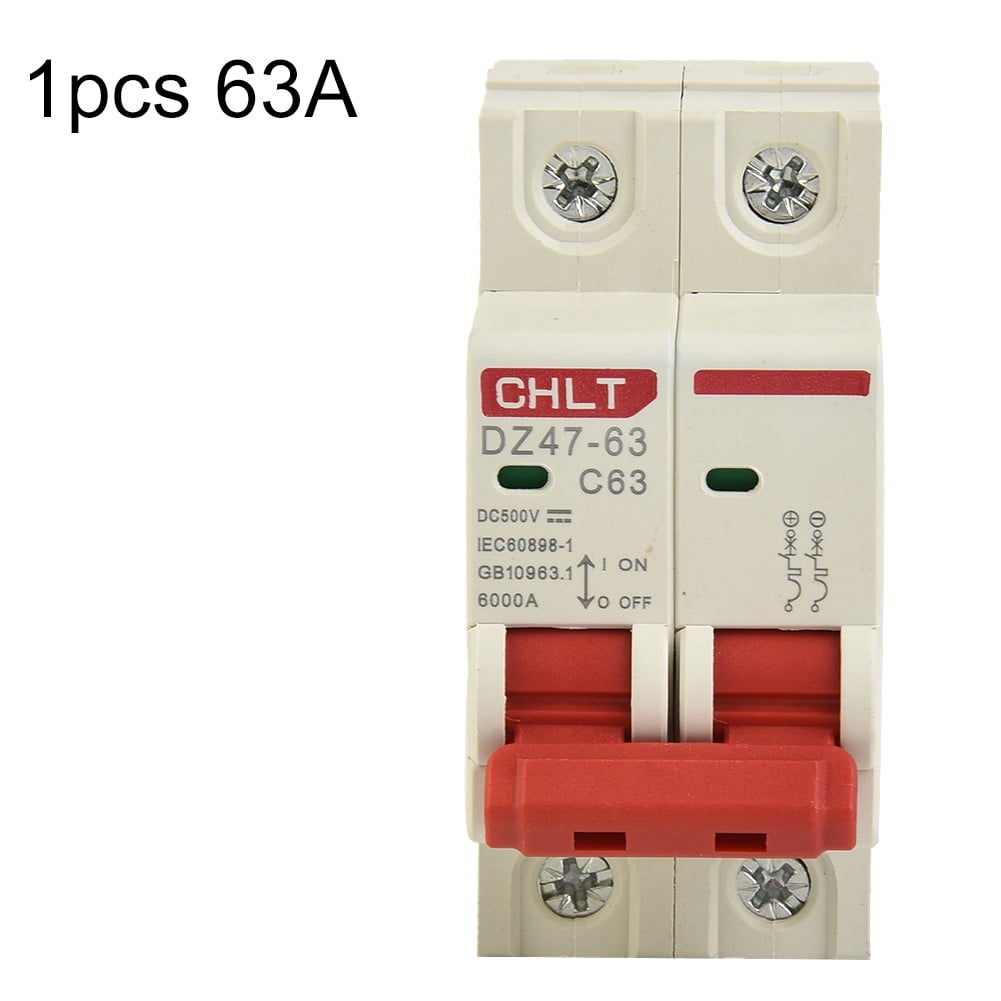 DC Circuit Breaker 500V 2 Pole Double MCB Solar PV 10 16 20 32 40 63 Amp 2P 63A - Walmart.com