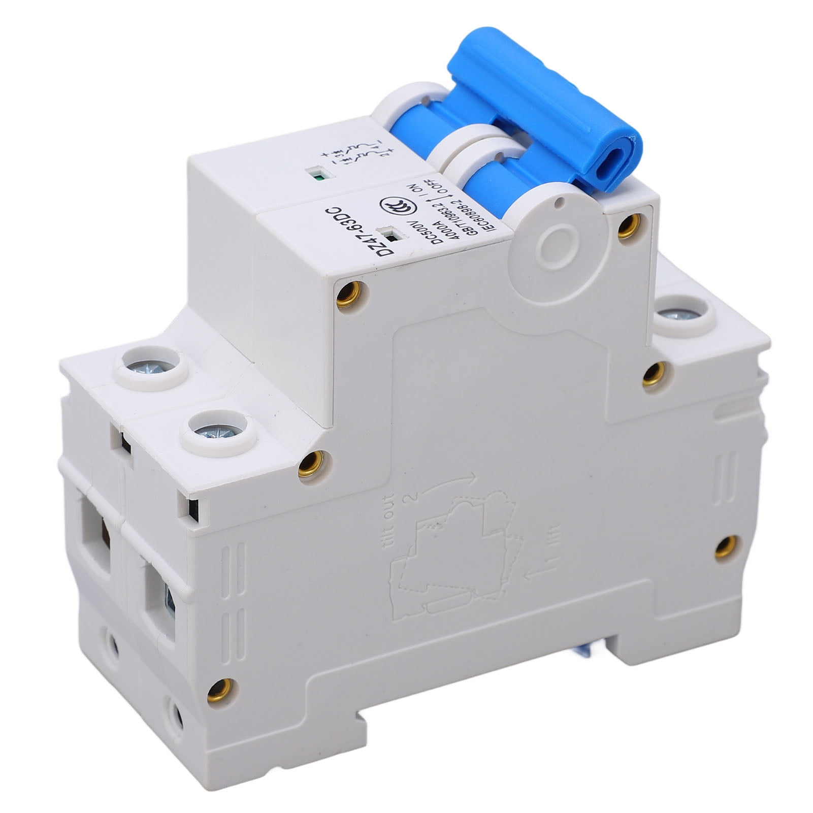 DC 2P Circuit Breaker, 4KA High Efficiency, Wear Resistant, 500V ...