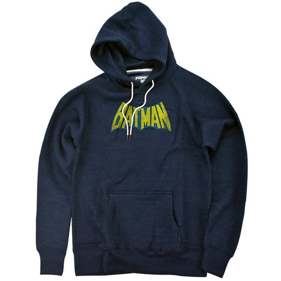 DC Classic Batman Logo Unisex Adult Slim Fit Pull-Over Heather Hoodie ...