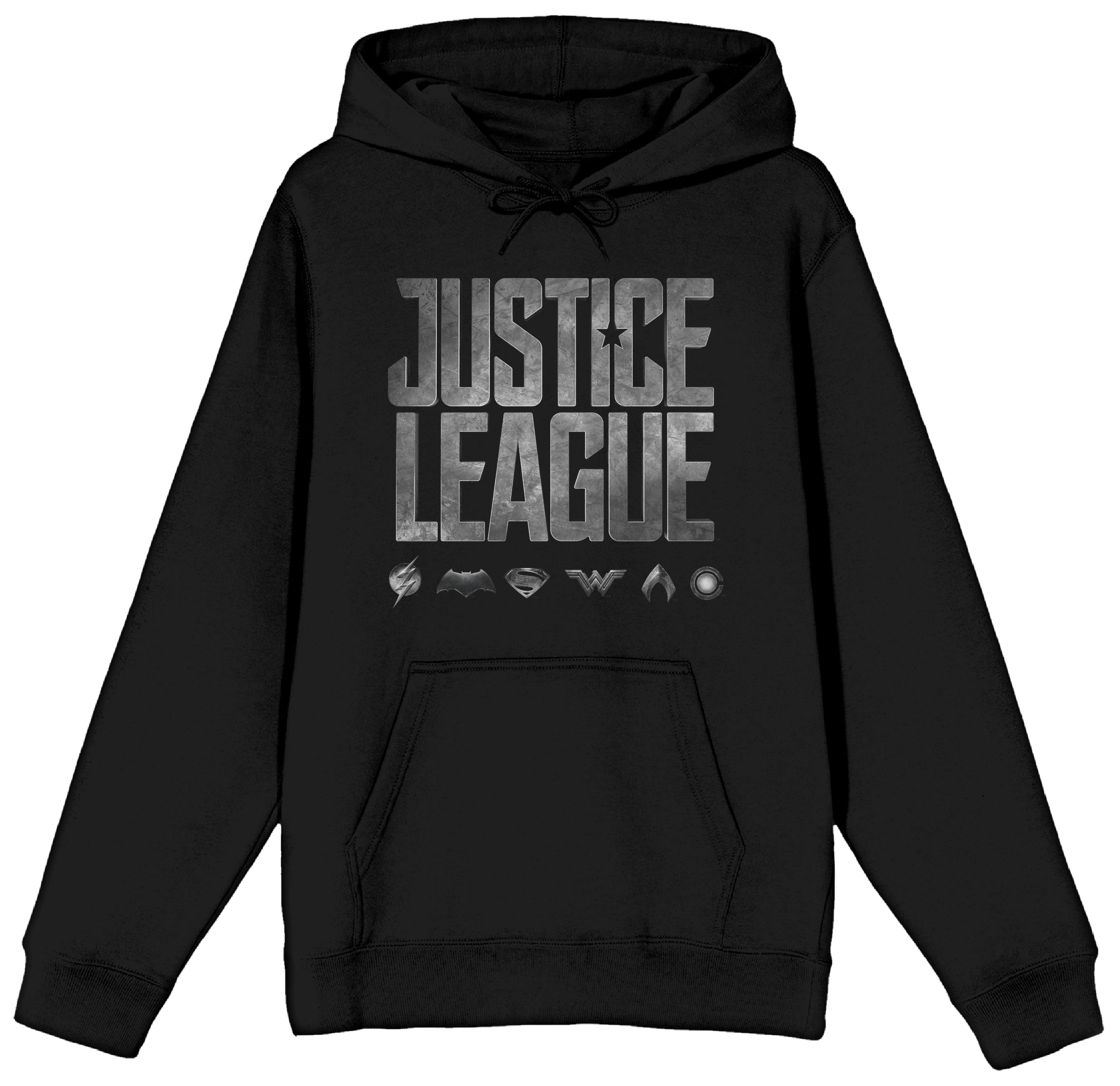 DC Comic Book Justice League Logo Black Hooded Sweatshirt-XS - Walmart.com
